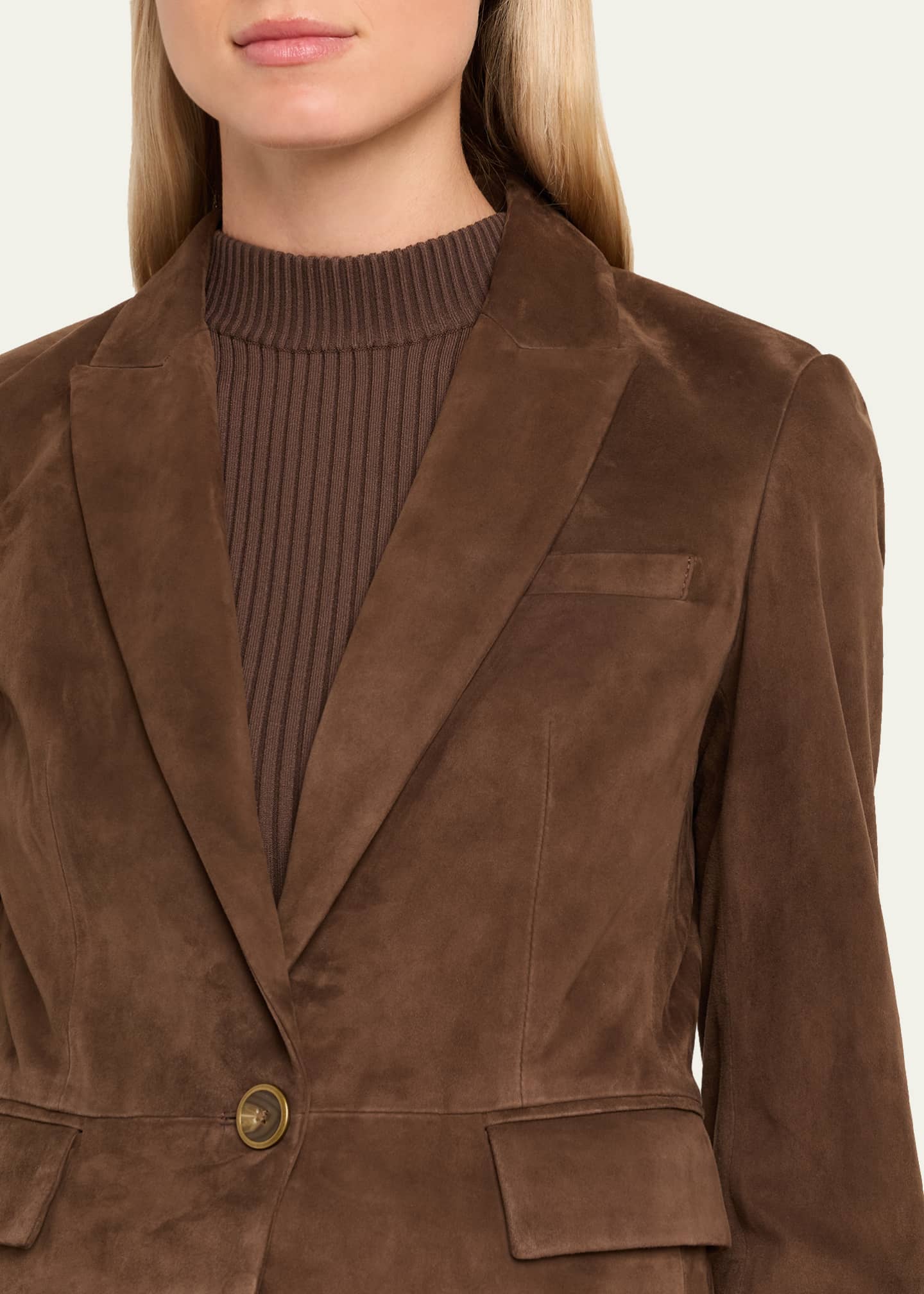 Veronica Beard Duane Suede Dickey Jacket - Bergdorf Goodman
