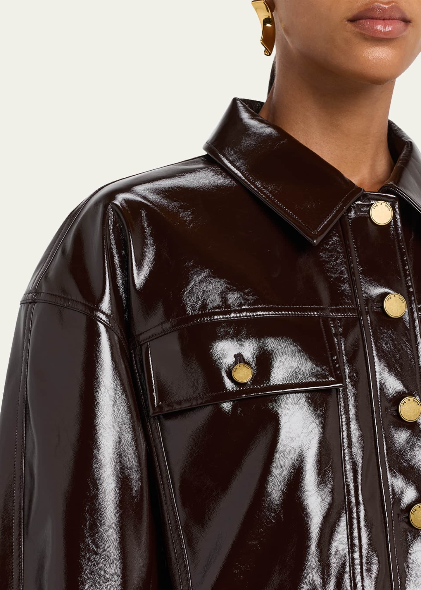 Rag & Bone Amy Faux Patent Leather Jacket - Bergdorf Goodman