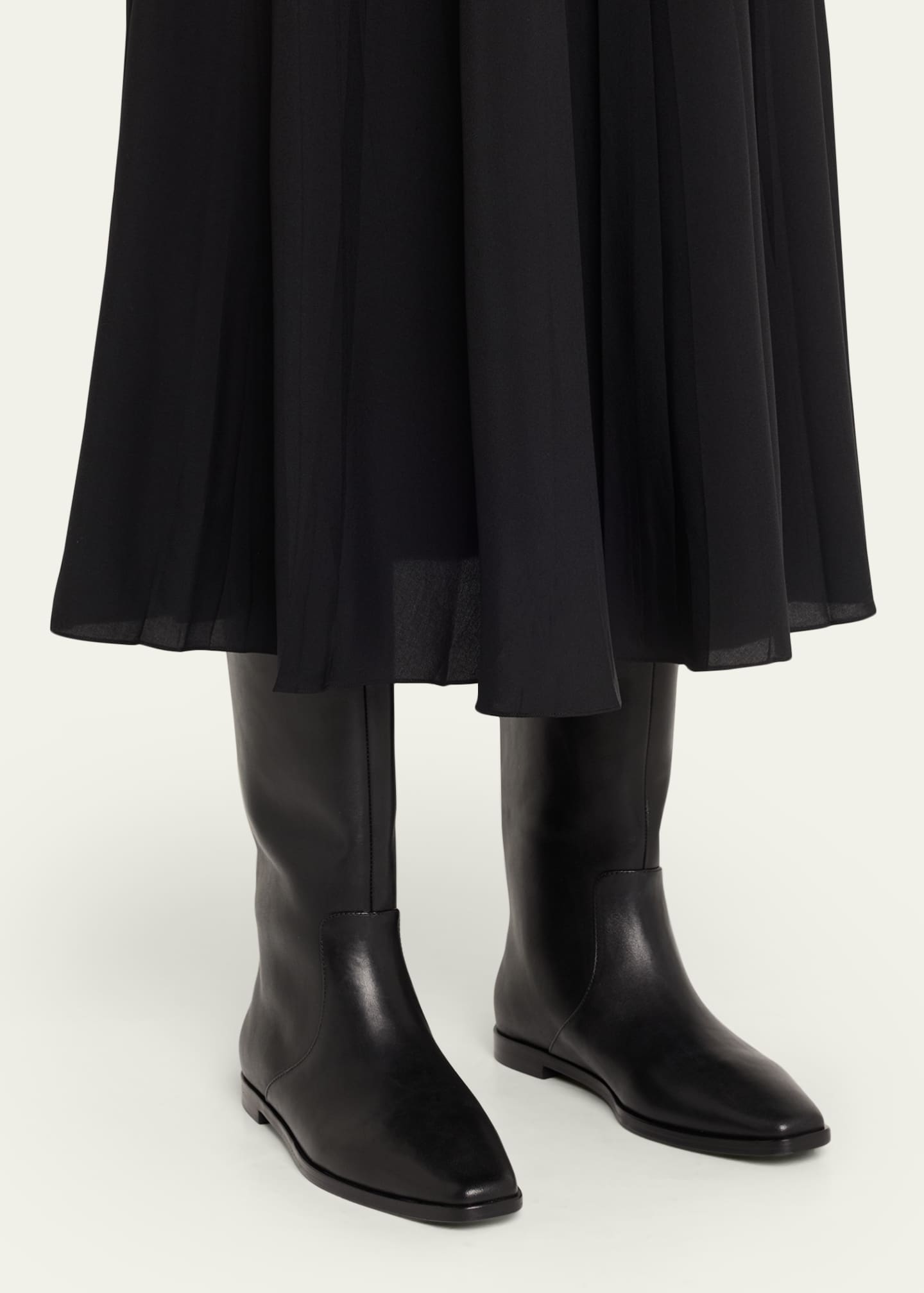 Loeffler Randall Tilly Flat Leather Knee-High Riding Boots - Bergdorf ...