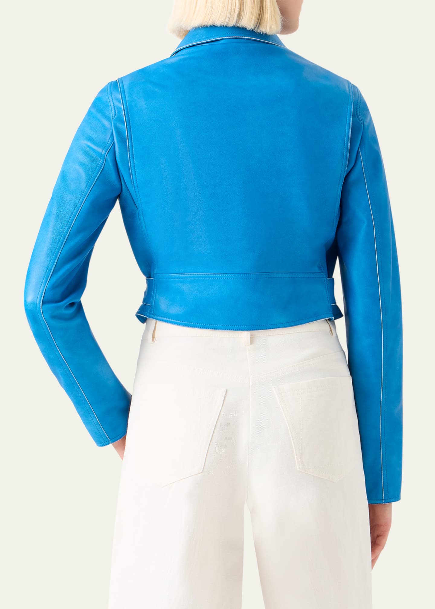 Akris Avril Cropped Nappa Leather Jacket - Bergdorf Goodman