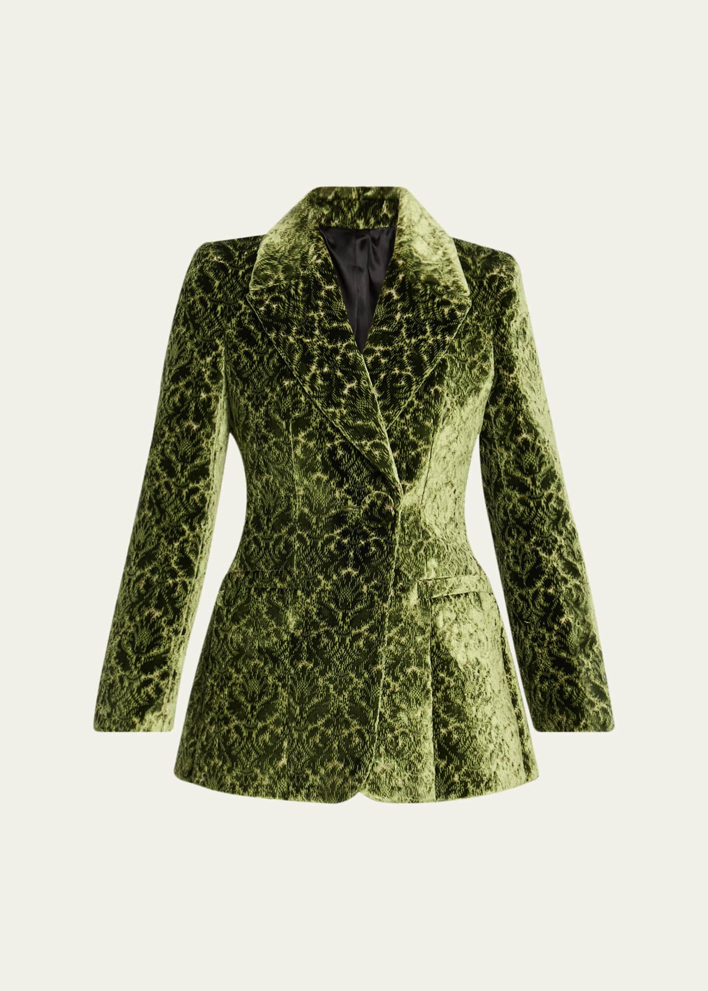 Burberry Virginia Baroque Velvet Double-Breasted Jacket - Bergdorf Goodman