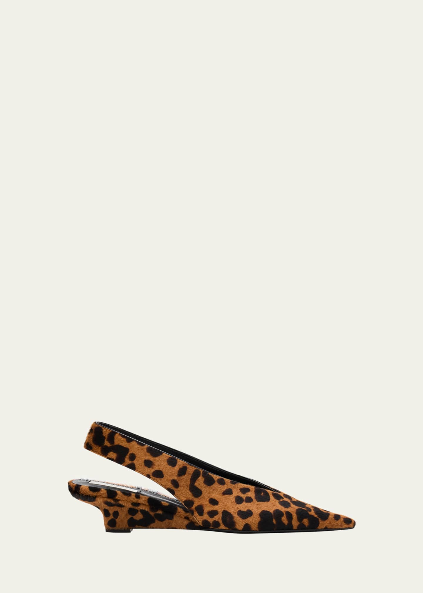 Toteme Leopard Pony Hair Slingback Wedge Pumps - Bergdorf Goodman