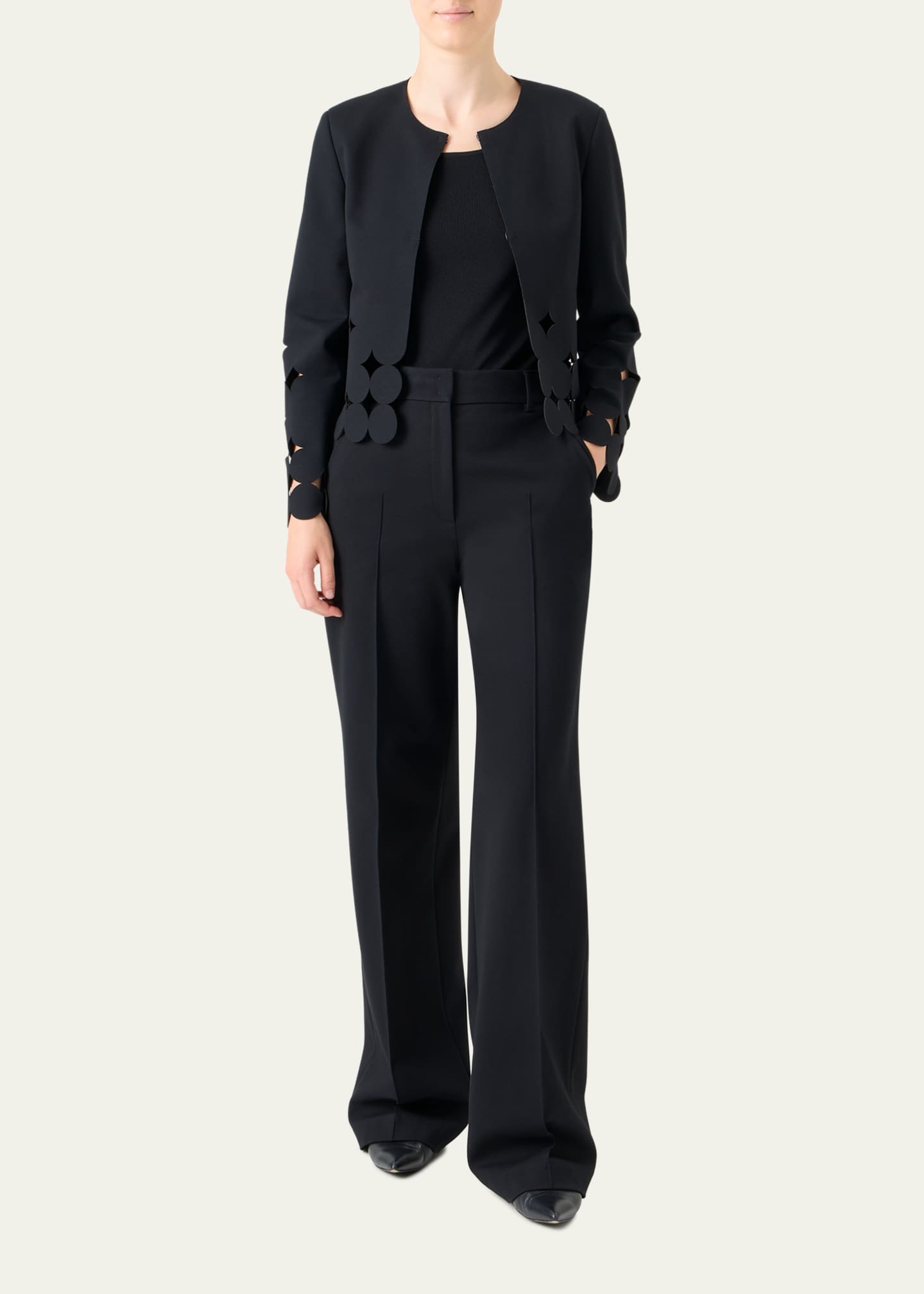 Akris punto Jersey Dropping Dot Cut-Out Jacket - Bergdorf Goodman