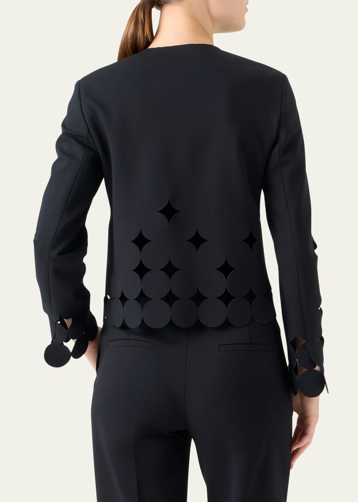 Akris punto Jersey Dropping Dot Cut-Out Jacket - Bergdorf Goodman