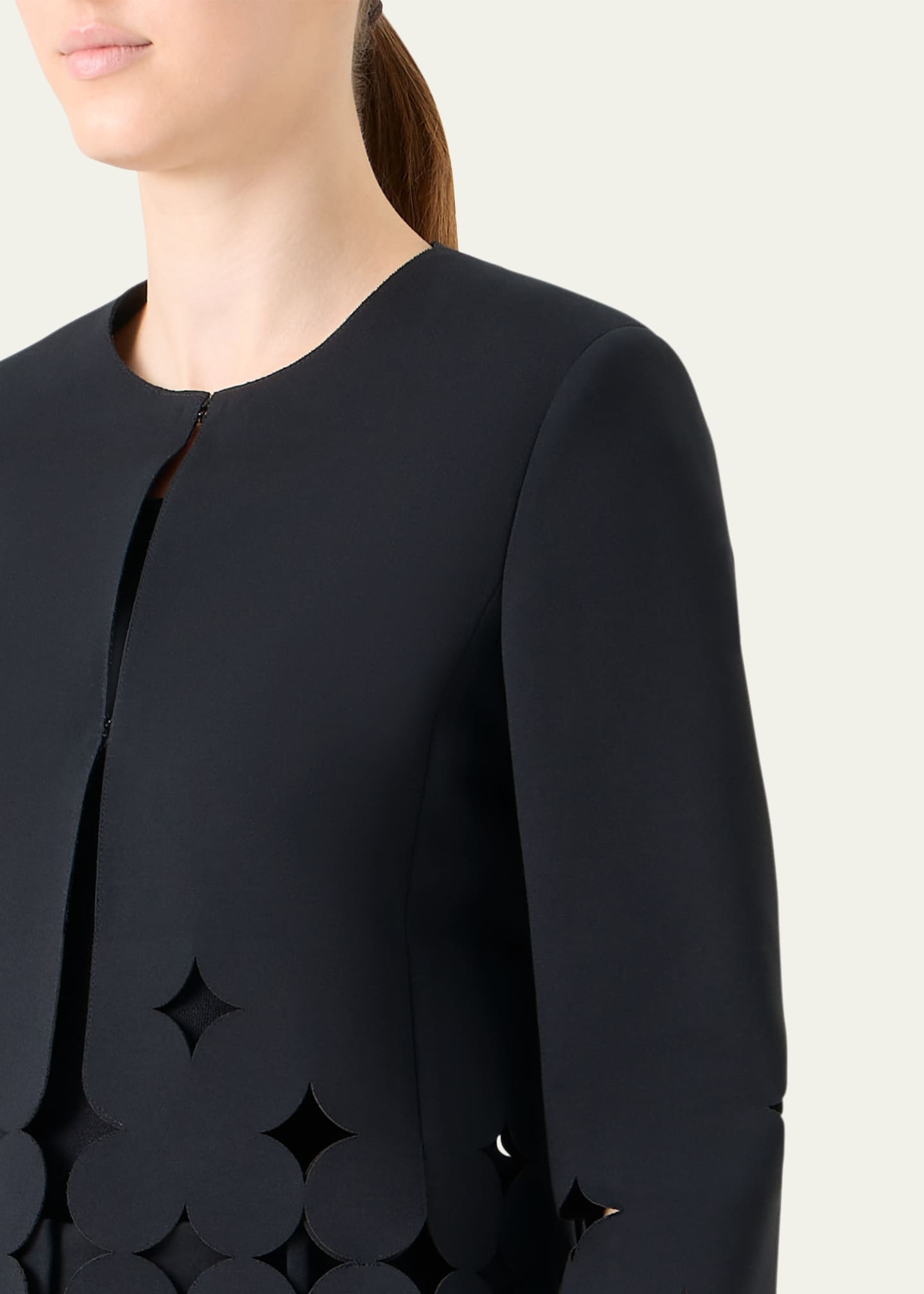 Akris punto Jersey Dropping Dot Cut-Out Jacket - Bergdorf Goodman