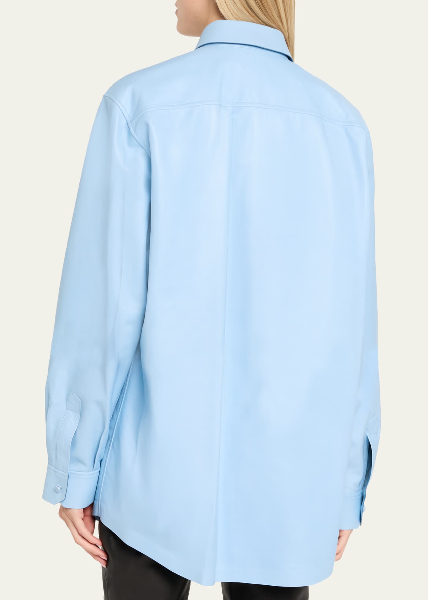 TOM FORD Leather Shirt Jacket - Bergdorf Goodman