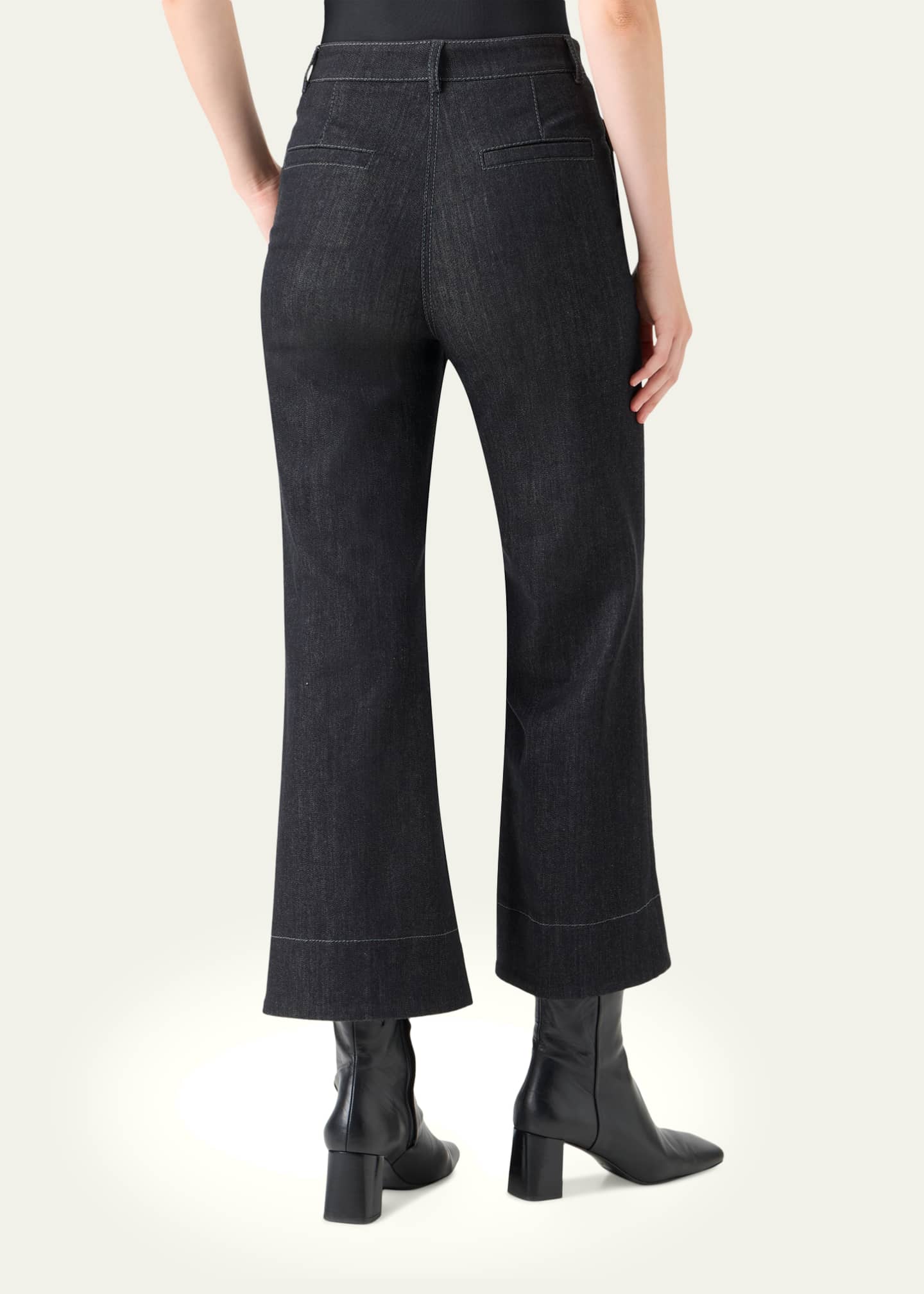 Akris punto Cecily Bootcut Crop Denim Pants - Bergdorf Goodman