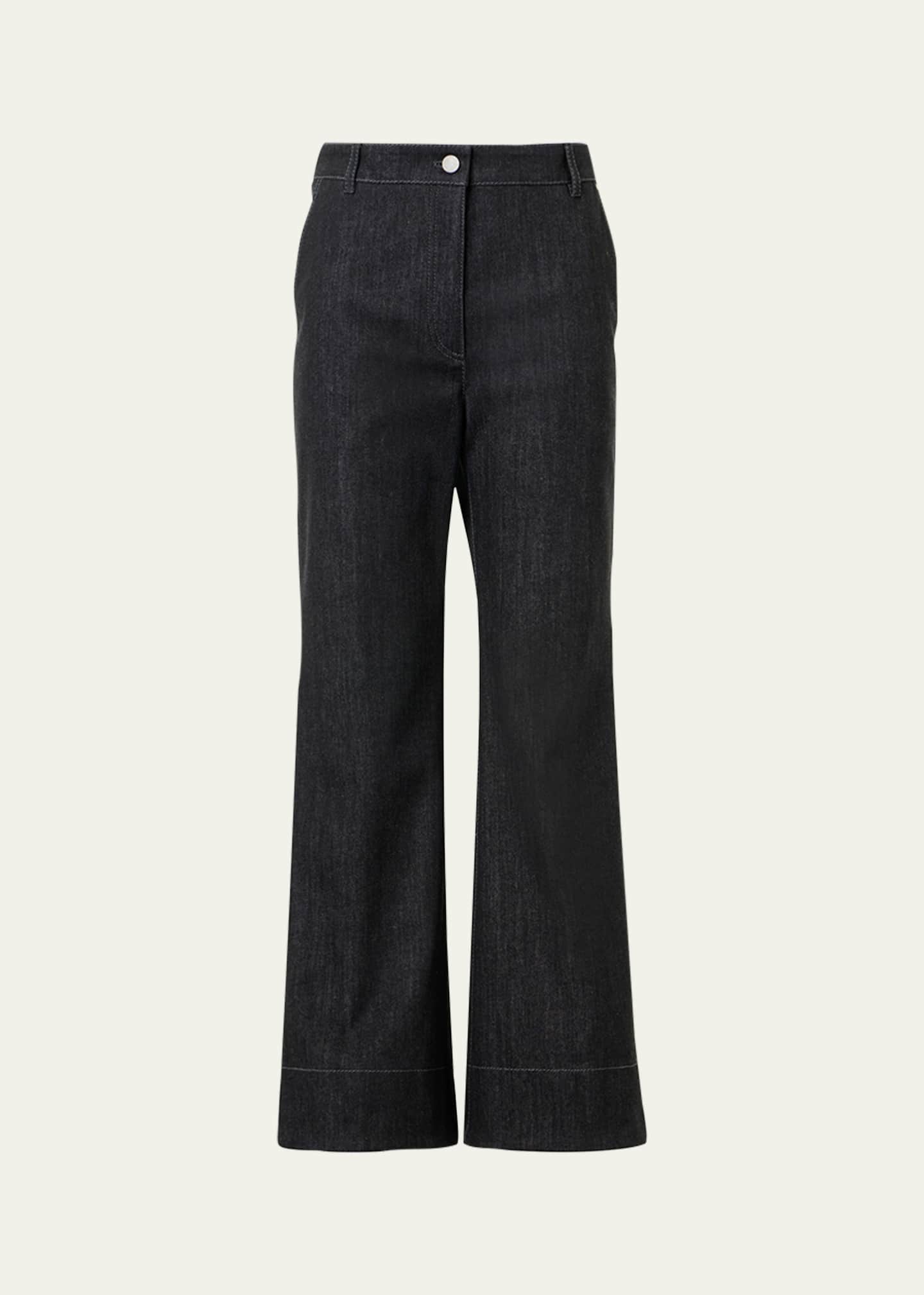 Akris punto Cecily Bootcut Crop Denim Pants - Bergdorf Goodman