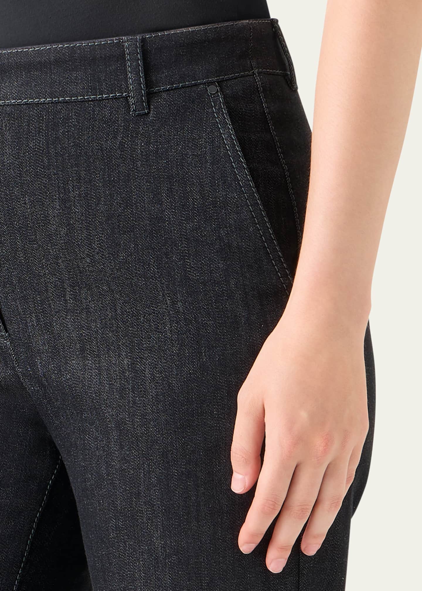 Akris punto Cecily Bootcut Crop Denim Pants - Bergdorf Goodman
