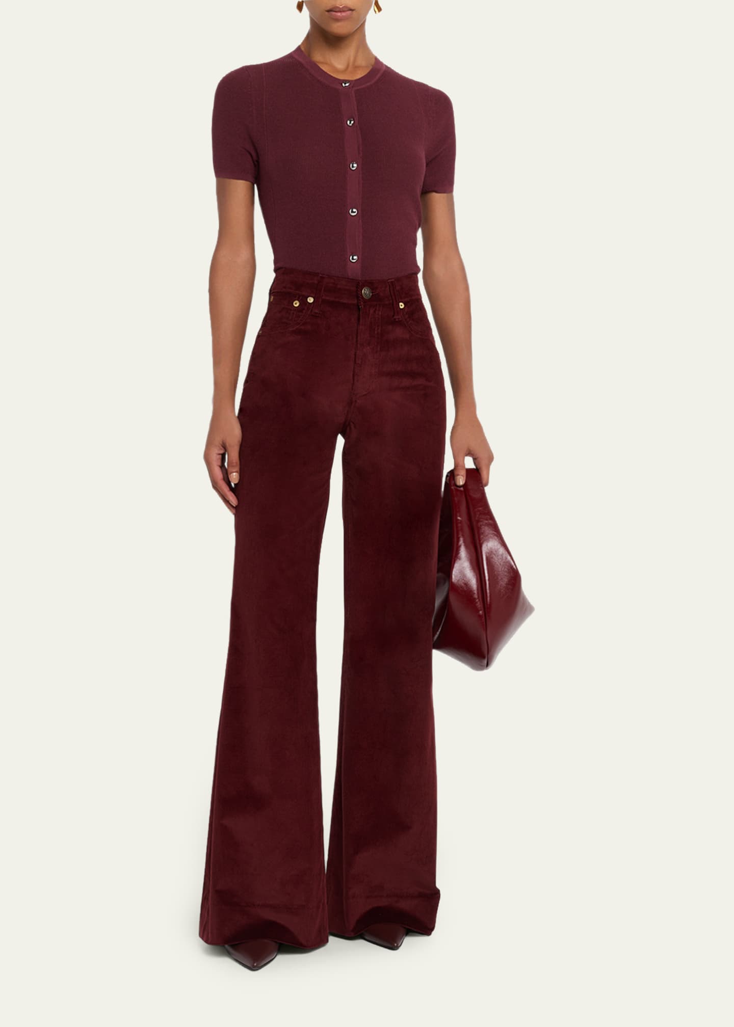 Rag & Bone Skylar High-Rise Corduroy Trousers - Bergdorf Goodman