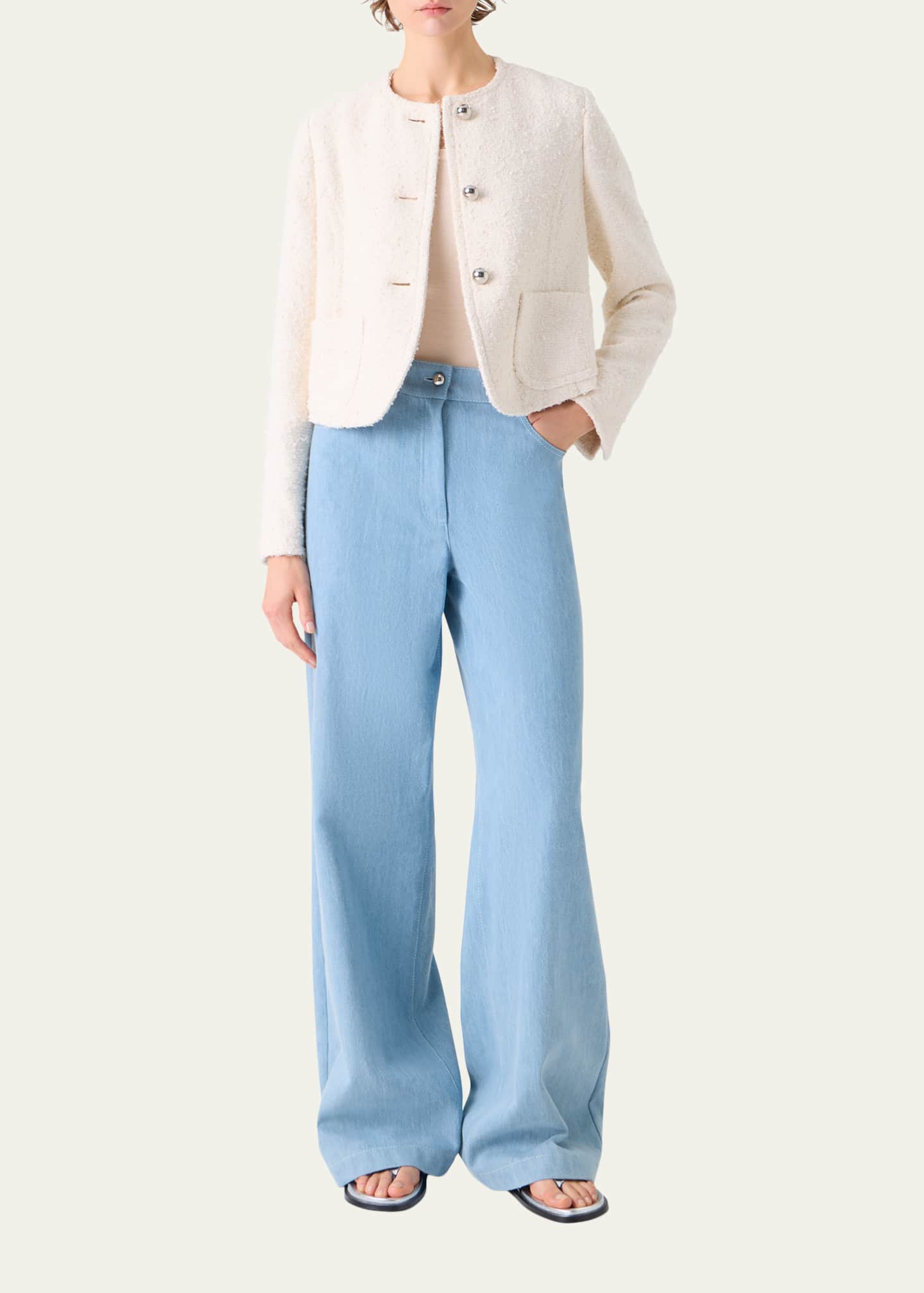 Akris punto Summer Boucle Single-Breasted Jacket - Bergdorf Goodman