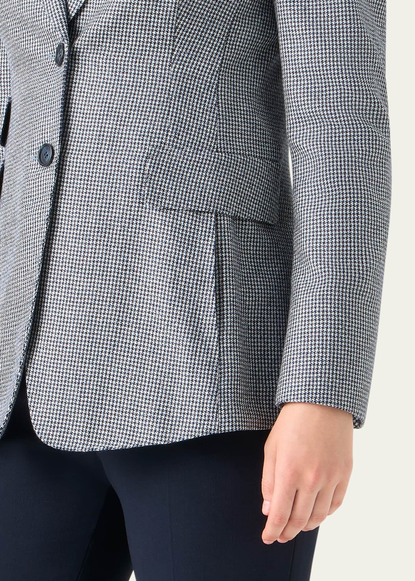 Akris Arie Cashmere Pepita Houndstooth Single-Breasted Jacket ...