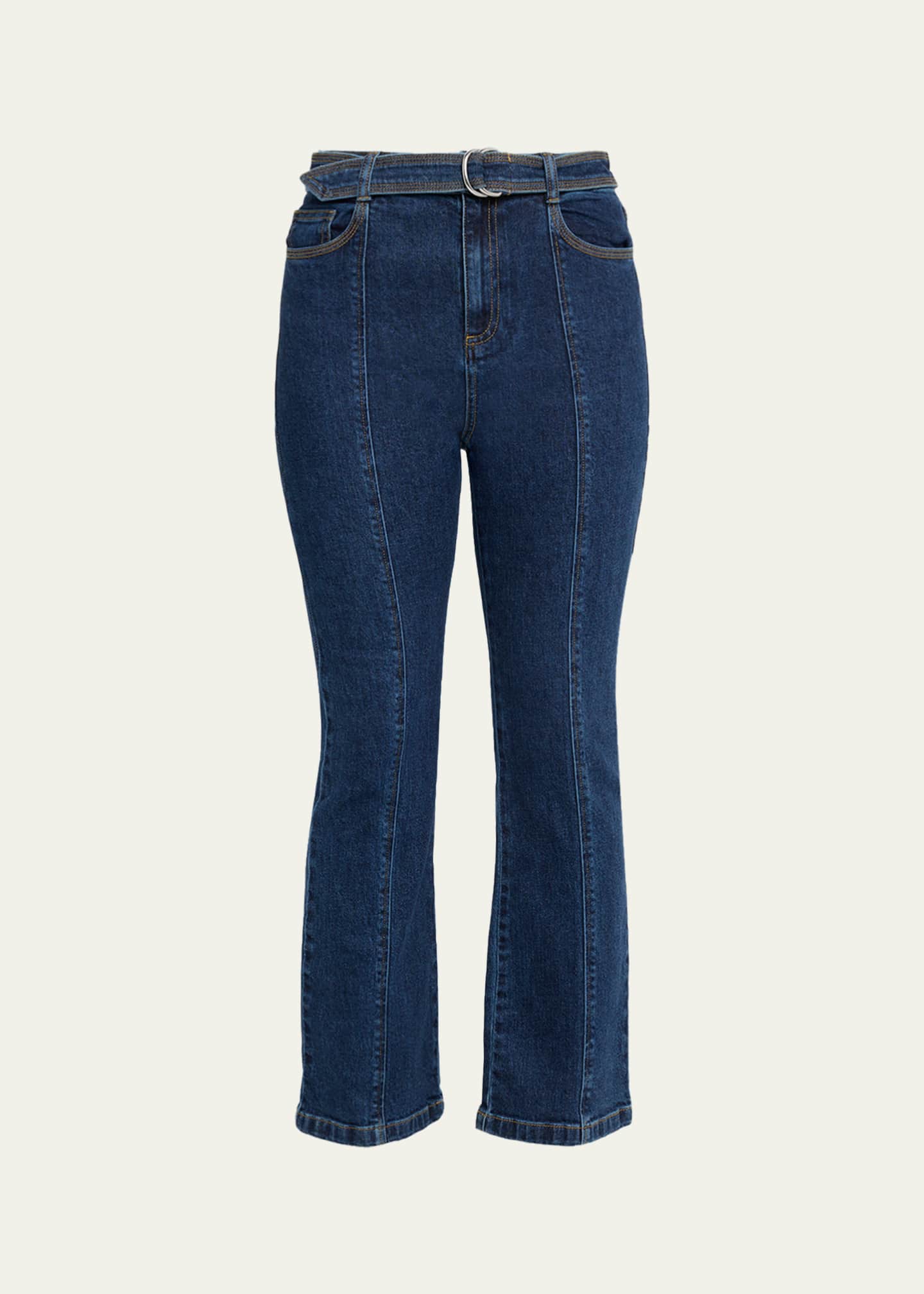 Cinq a Sept Madi Belted Denim Pants - Bergdorf Goodman