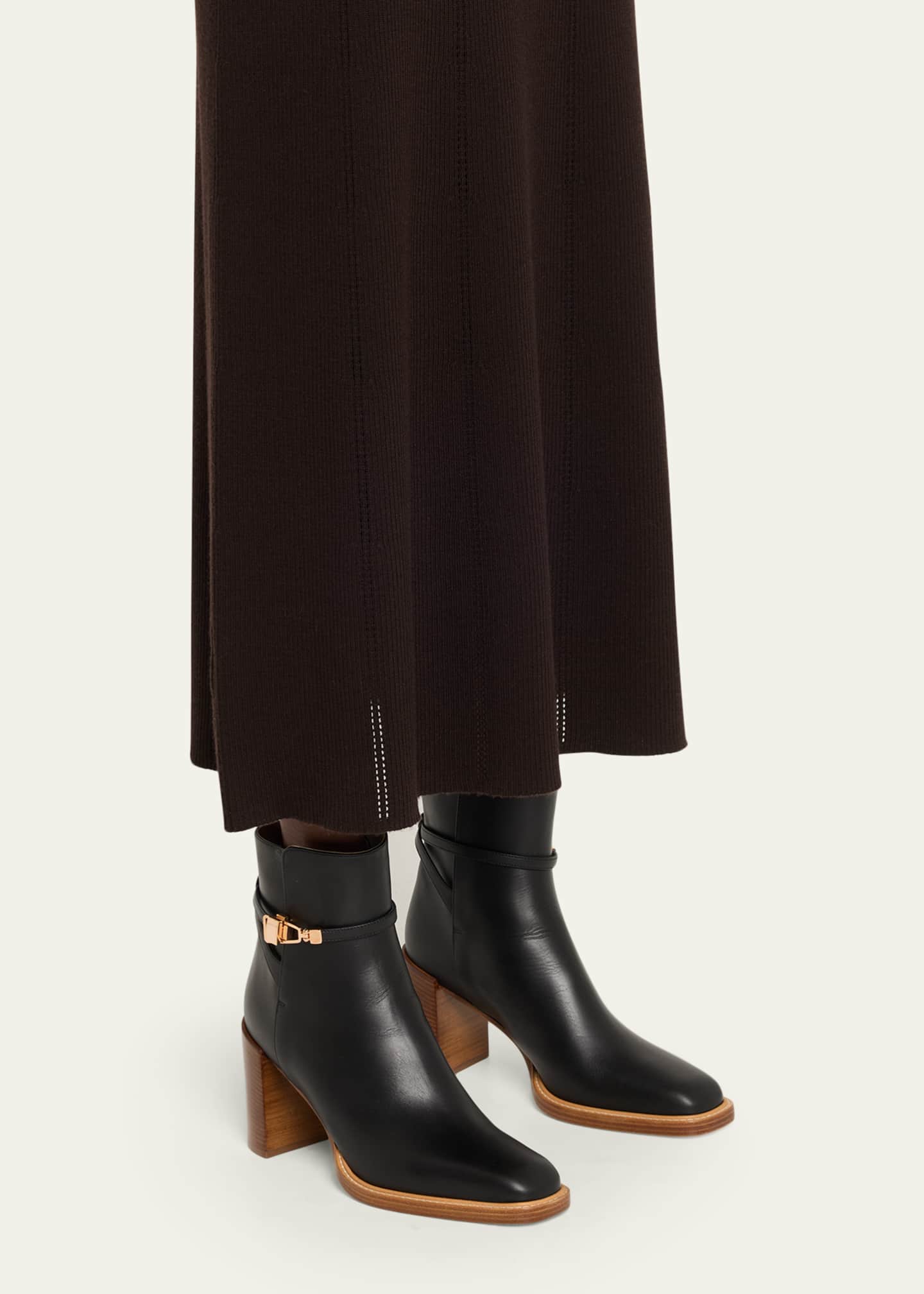 Gabriela Hearst Nina Leather Clasp Ankle Boots - Bergdorf Goodman