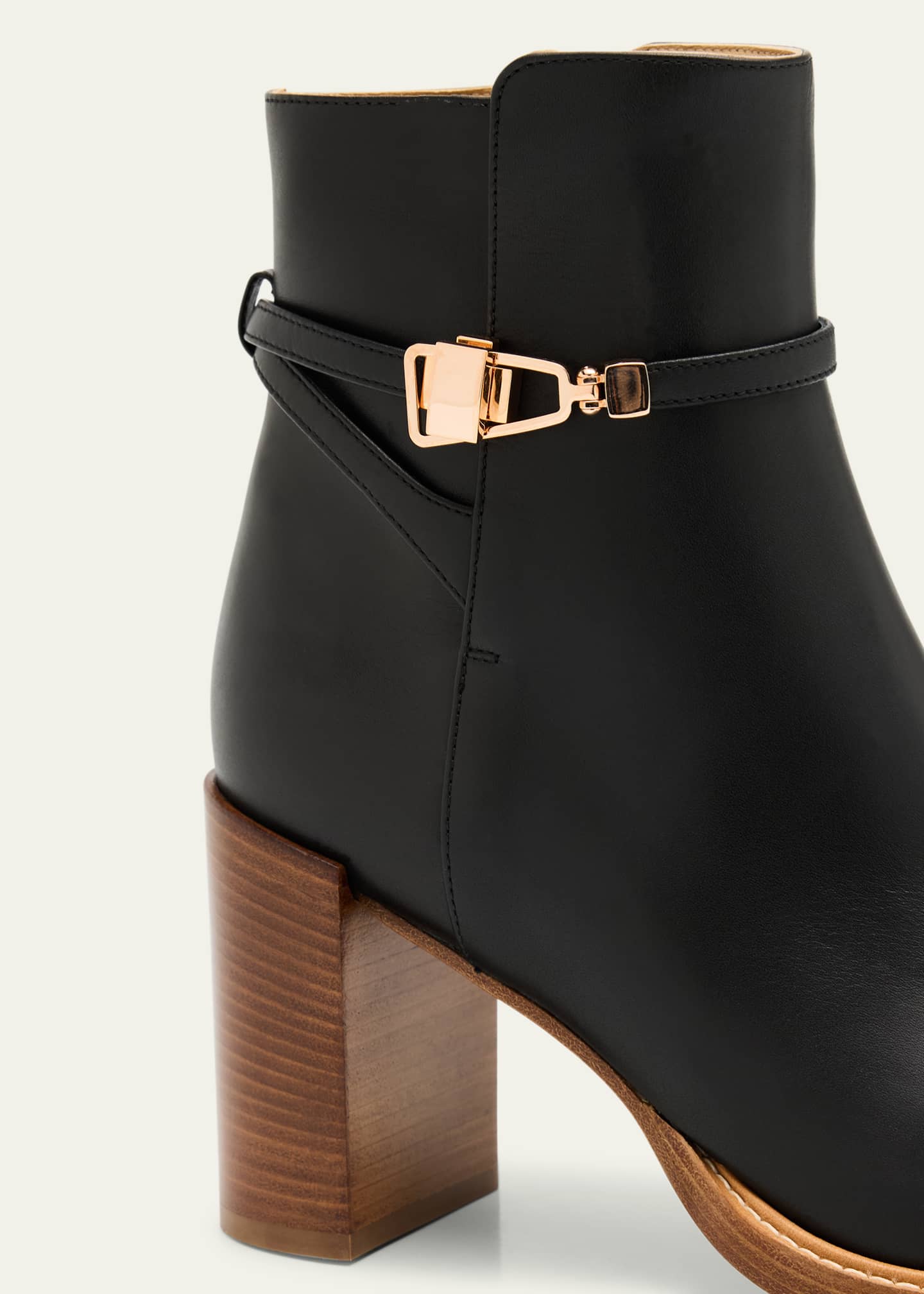 Gabriela Hearst Nina Leather Clasp Ankle Boots - Bergdorf Goodman