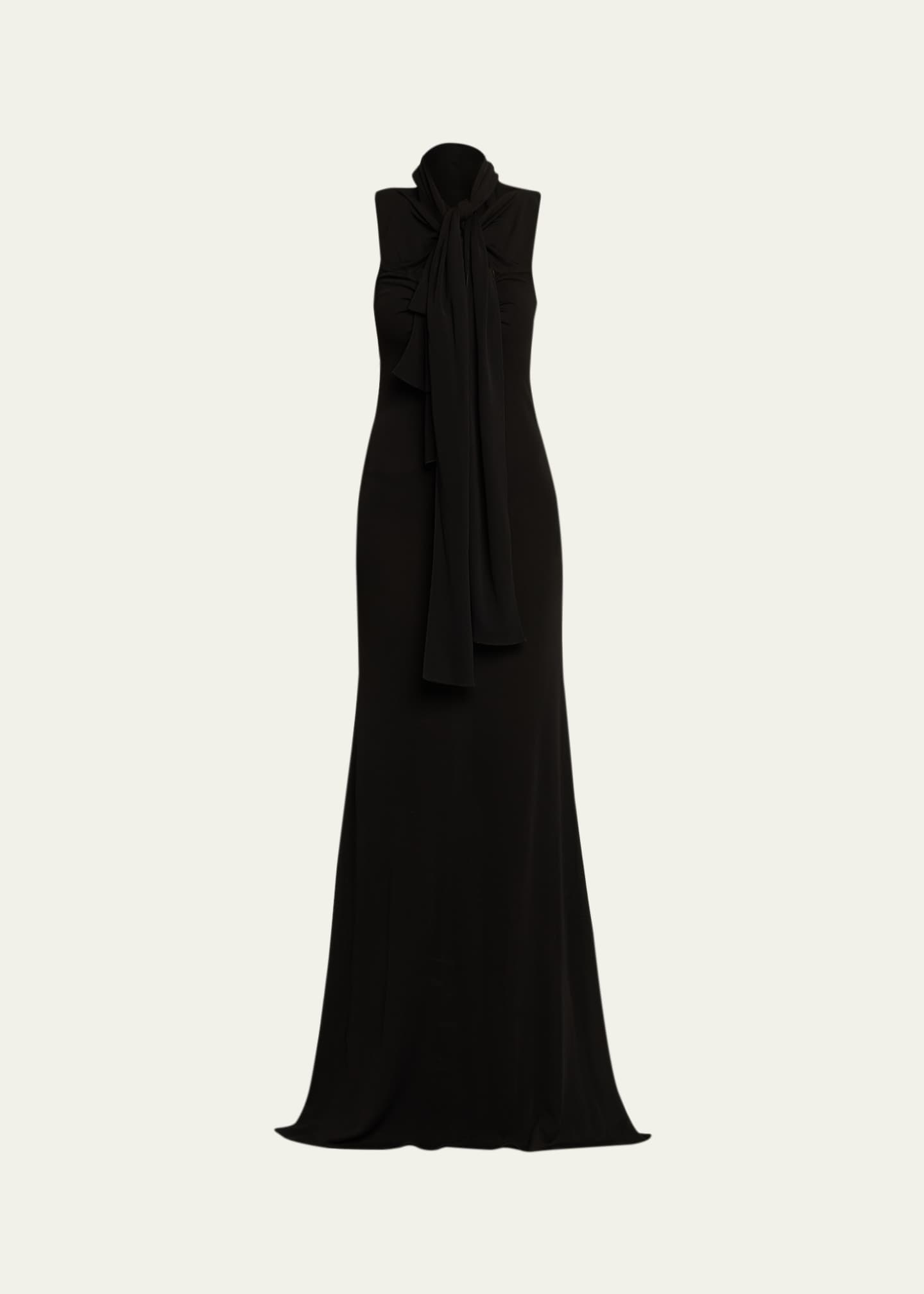 ALAIA Fluid Jersey Bow Dress - Bergdorf Goodman
