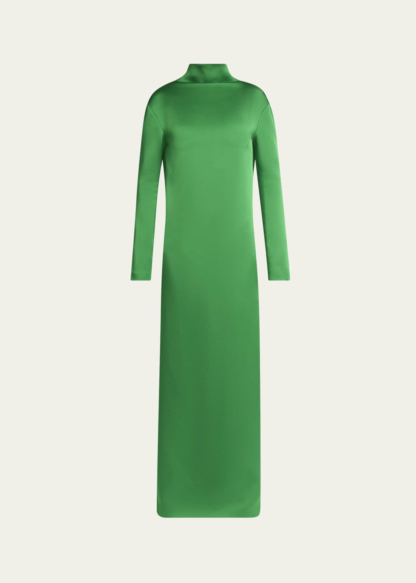 TOM FORD Mock-Neck Long-Sleeve Crepe Gown - Bergdorf Goodman