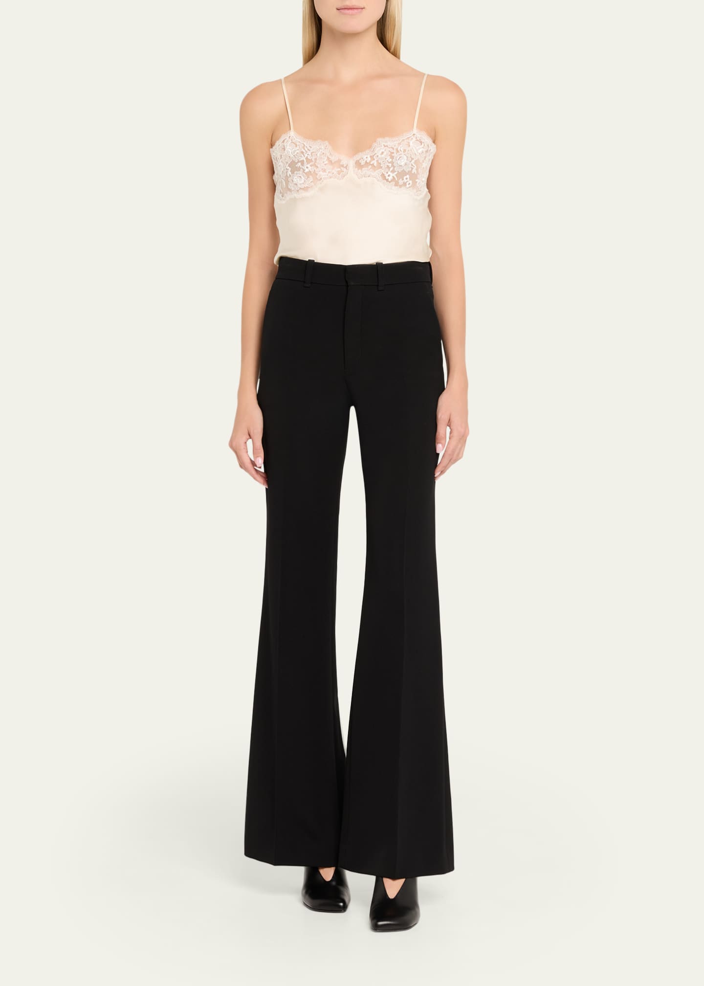 Chloe Lace-Trim Silk Cami Top - Bergdorf Goodman