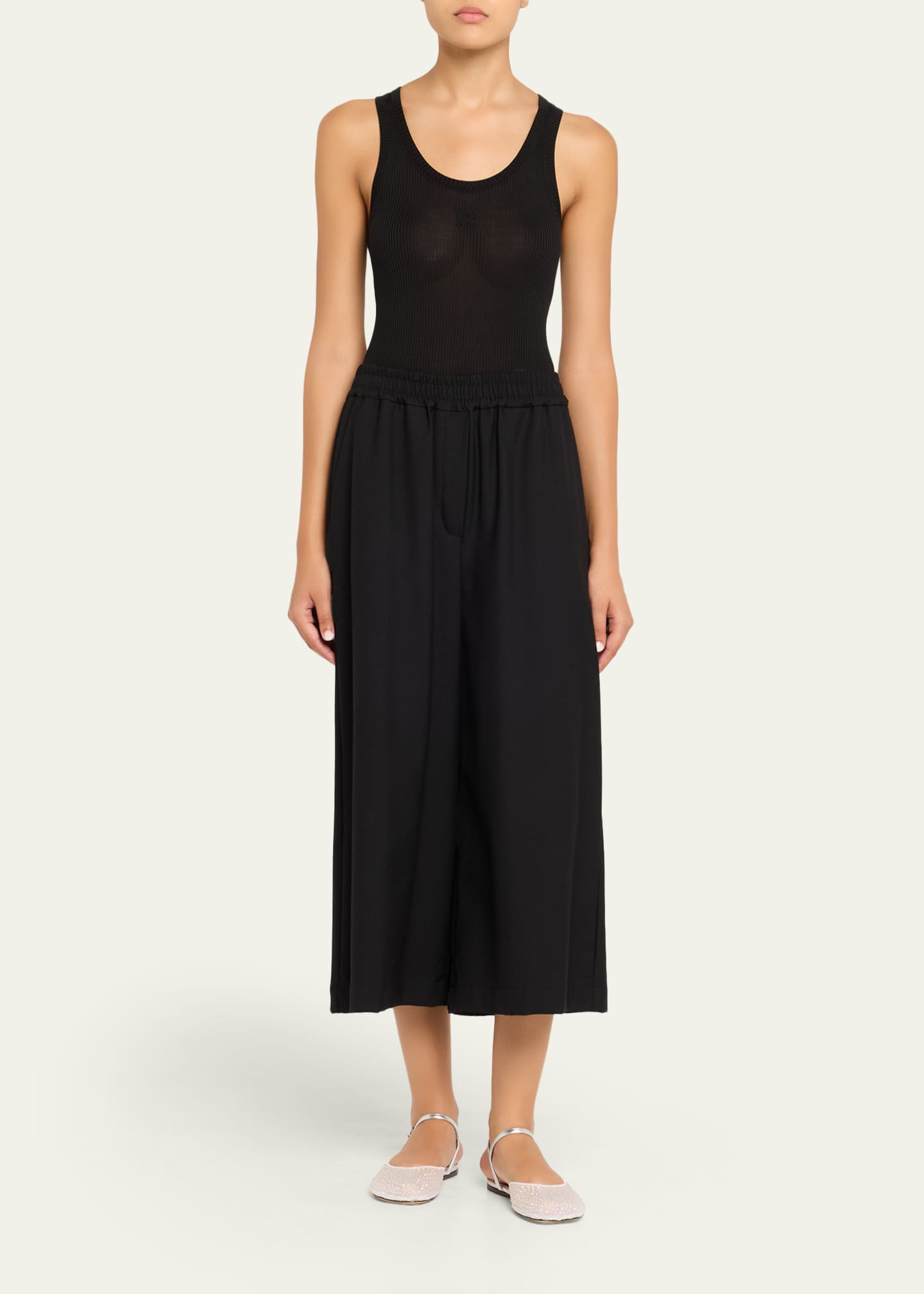 Loewe Toy Embellished Mesh Ankle-Strap Ballerina Flats - Bergdorf Goodman