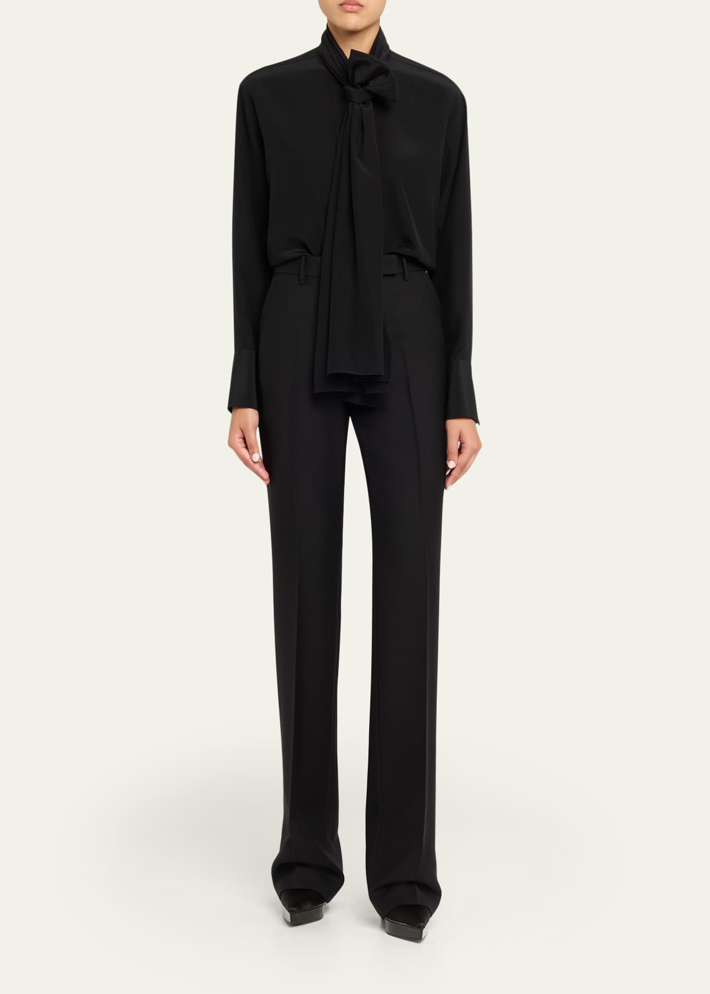 TOM FORD Wool-Blend Straight-Leg Pants - Bergdorf Goodman