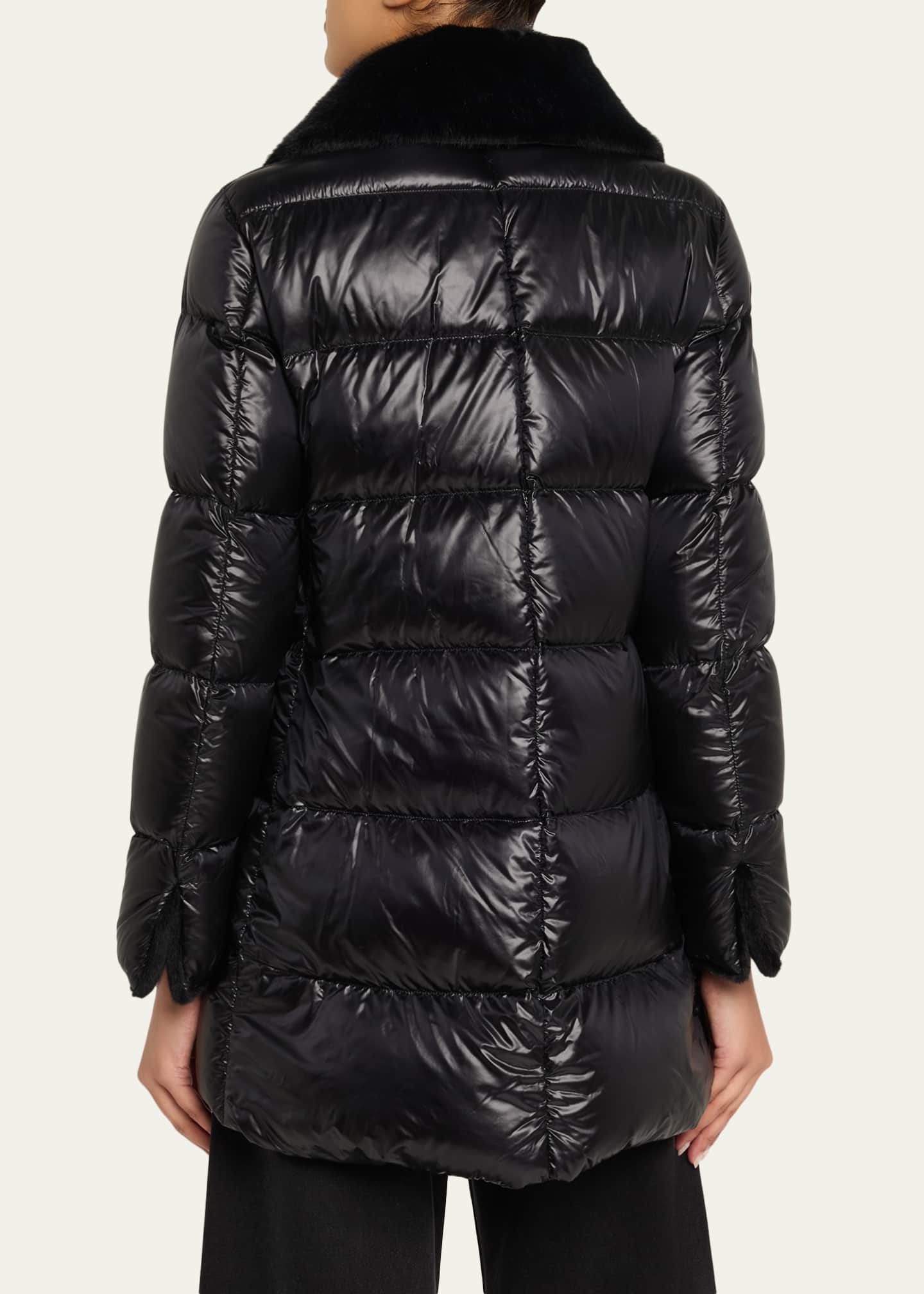 Herno Ultralight Nylon Down Jacket with Alternative Fur - Bergdorf Goodman