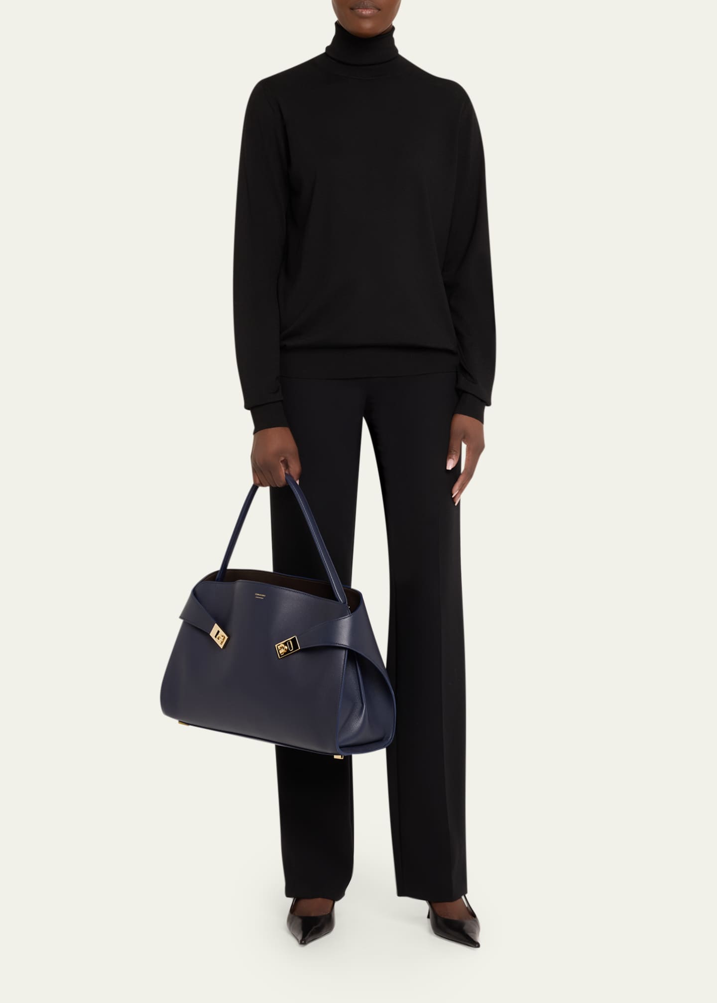 Ferragamo Hug Medium Soft Bicolor Leather Shoulder Bag - Bergdorf Goodman