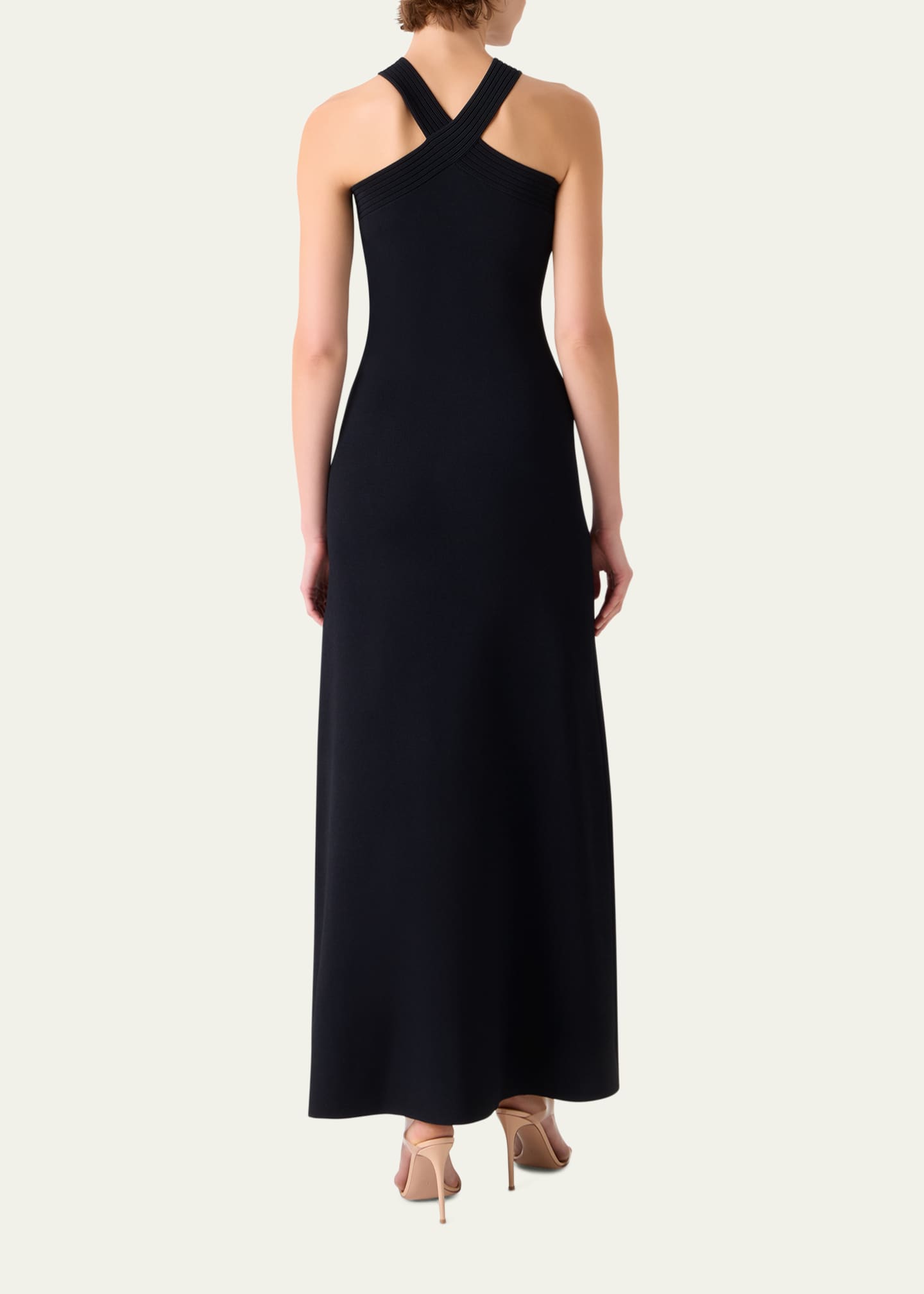 Akris Crisscross Knit Halter Maxi Dress - Bergdorf Goodman