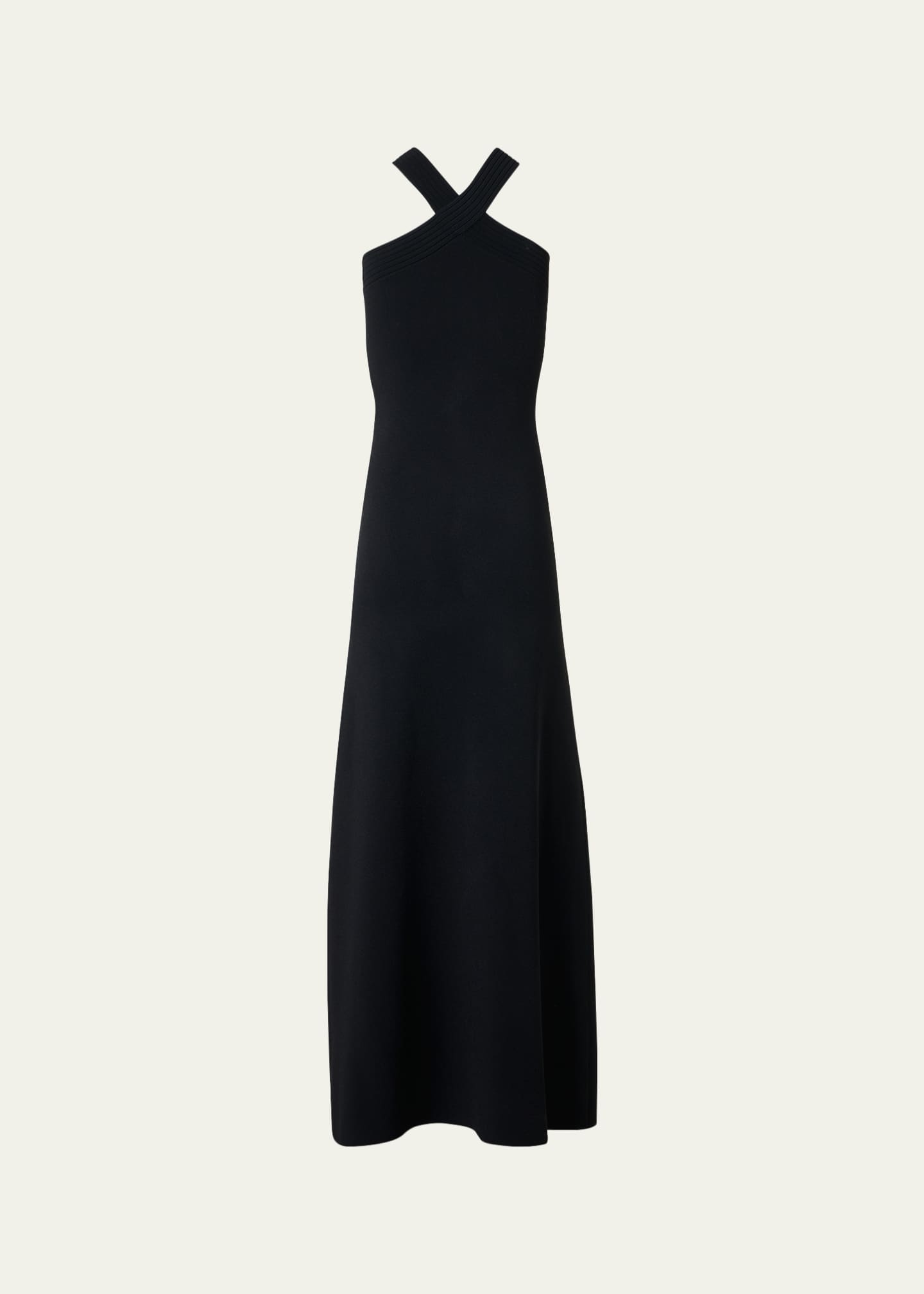 Akris Crisscross Knit Halter Maxi Dress - Bergdorf Goodman