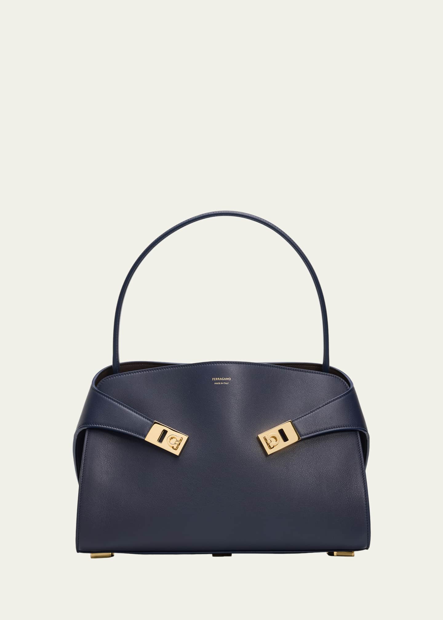 Ferragamo Hug Small Leather Top Handle Bag - Bergdorf Goodman