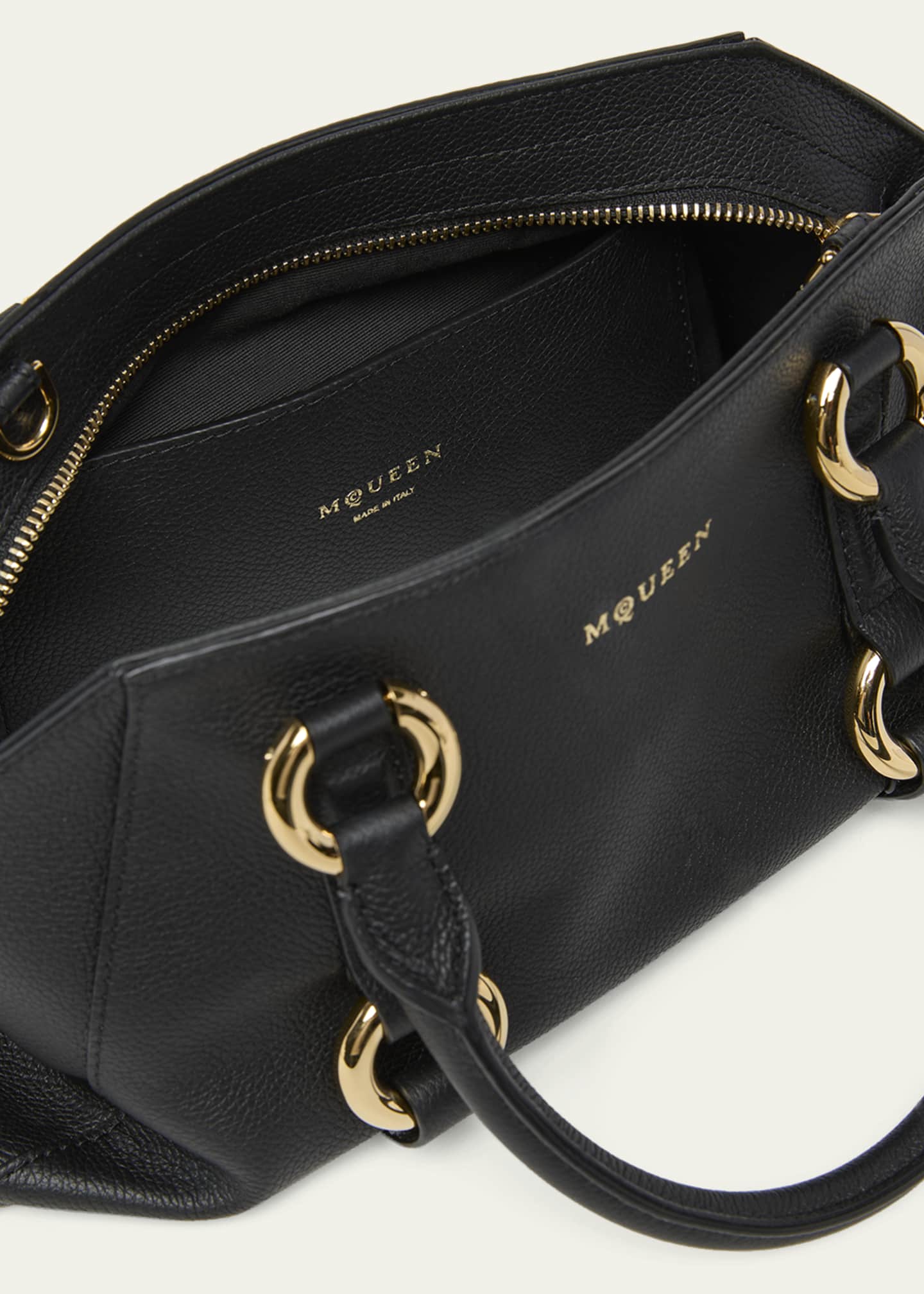 McQueen Farringdon Small Elongated Calf Leather Crossbody Bag ...