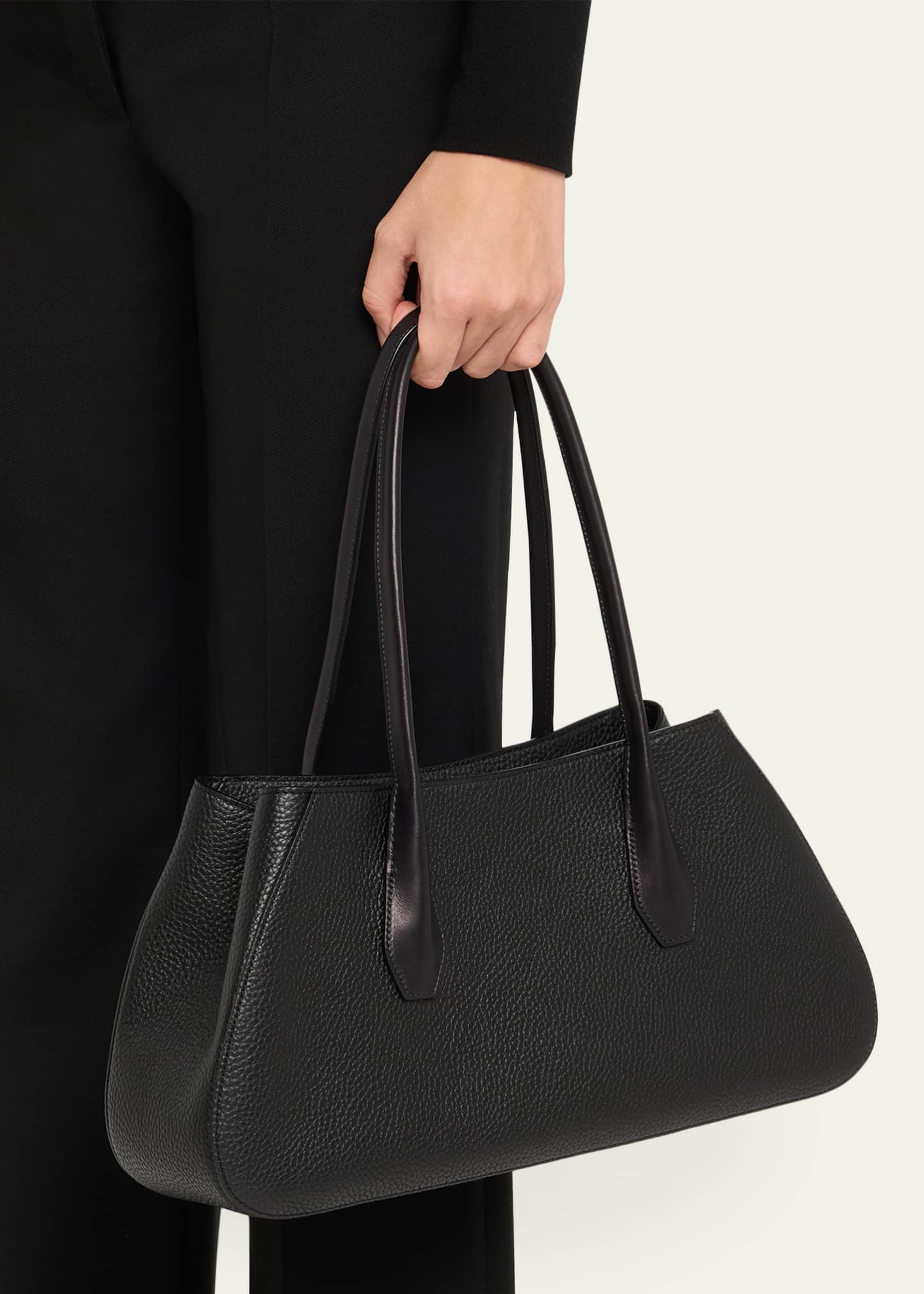 THE ROW Alger Geometric Shoulder Bag in Leather - Bergdorf Goodman