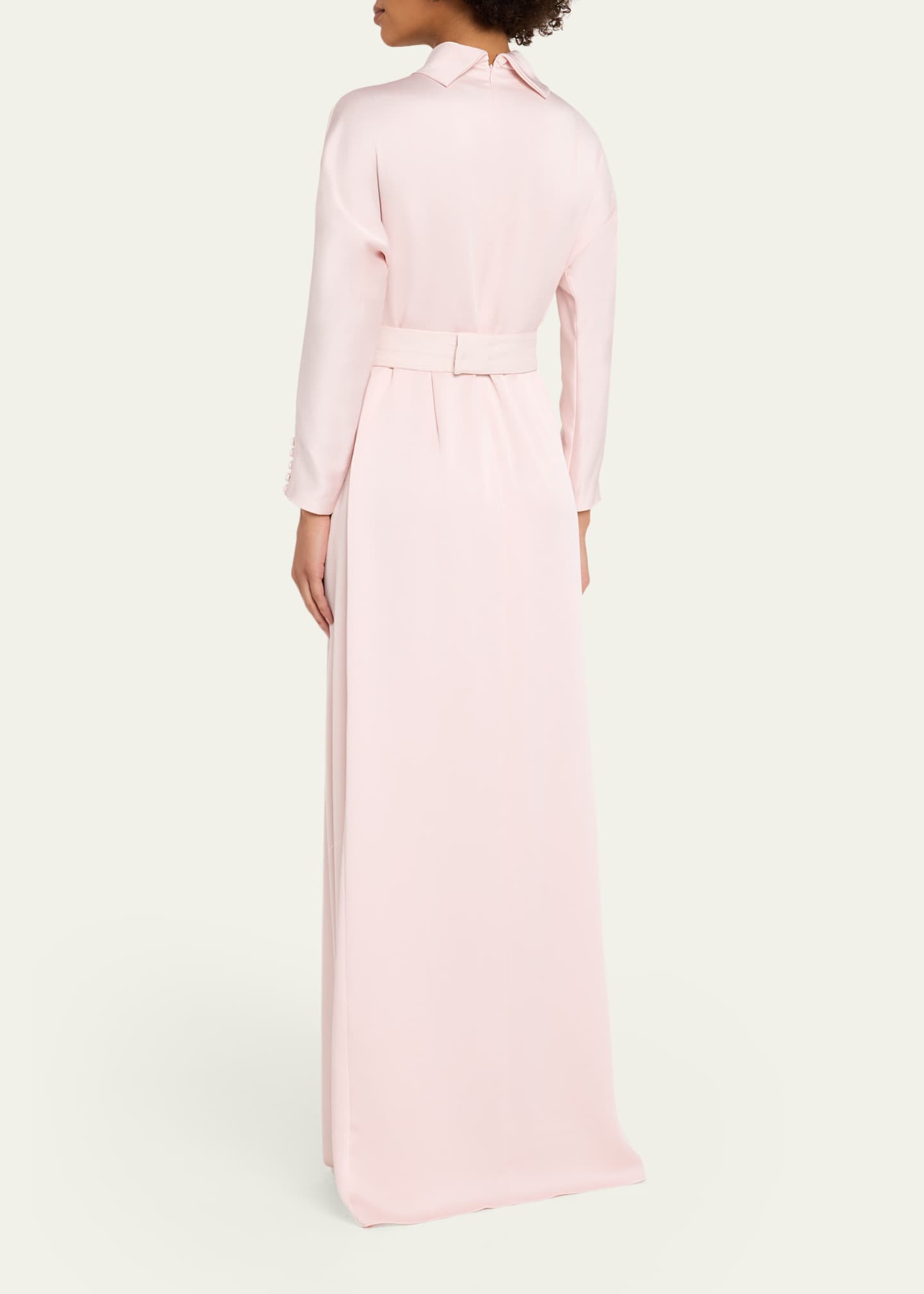 Rickie Freeman for Teri Jon Belted High-Collar Gown - Bergdorf Goodman