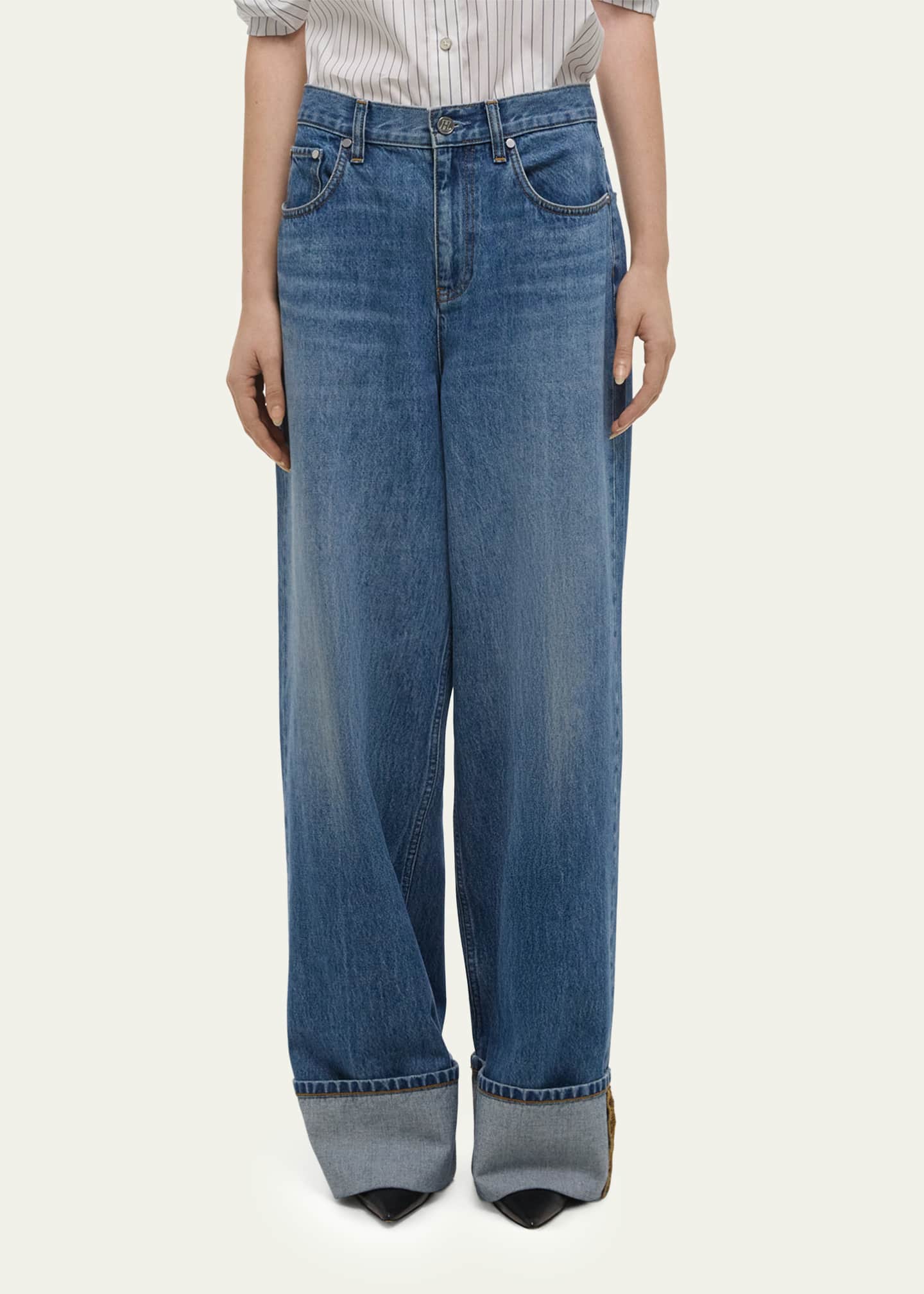 Helmut Lang Low-Rise Drop Jeans - Bergdorf Goodman
