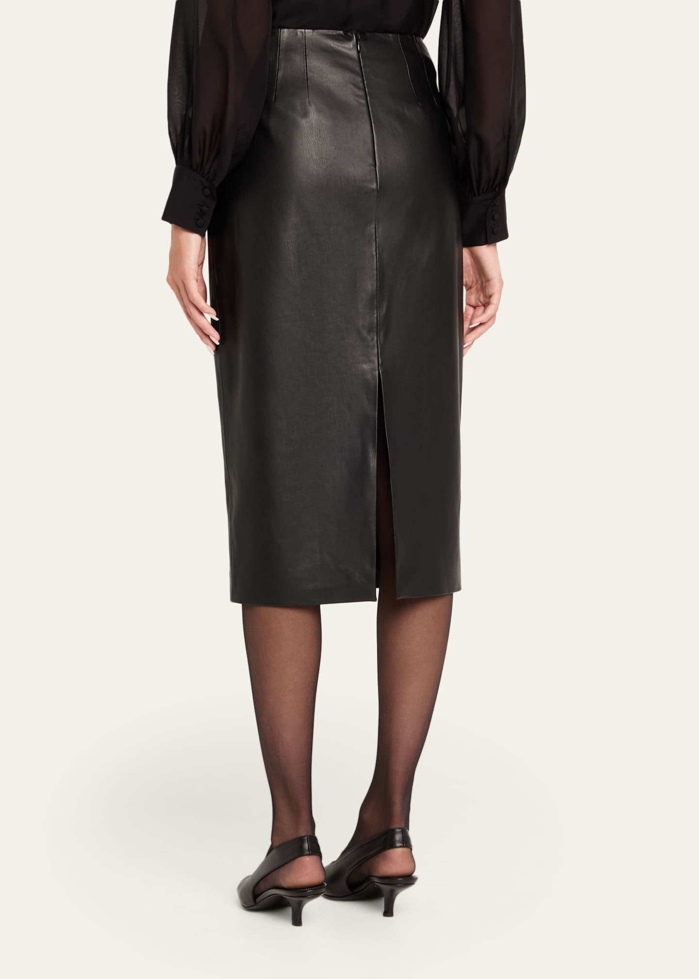 Veronica Beard Holmes Vegan Leather Pencil Skirt - Bergdorf Goodman
