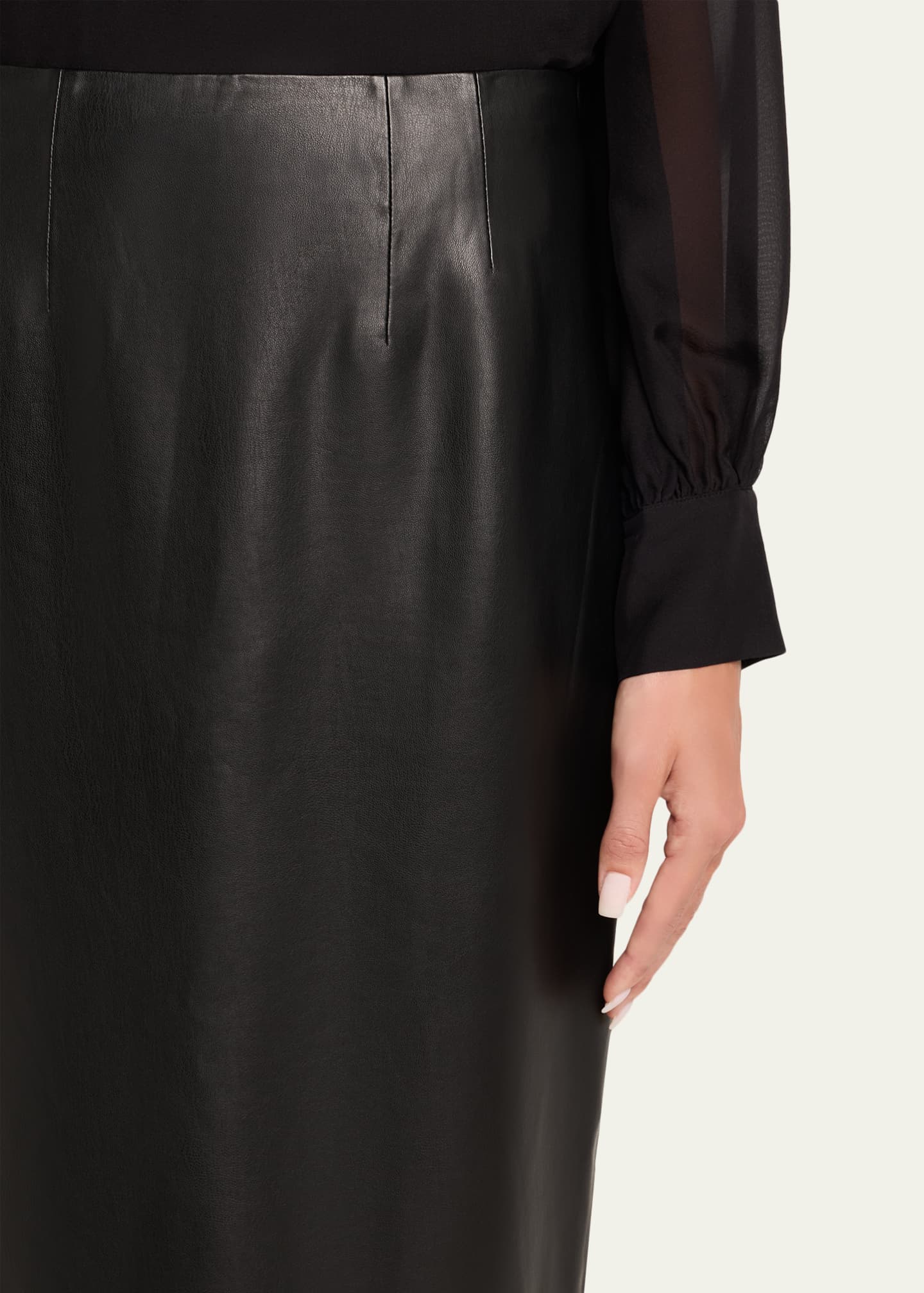 Veronica Beard Holmes Vegan Leather Pencil Skirt - Bergdorf Goodman