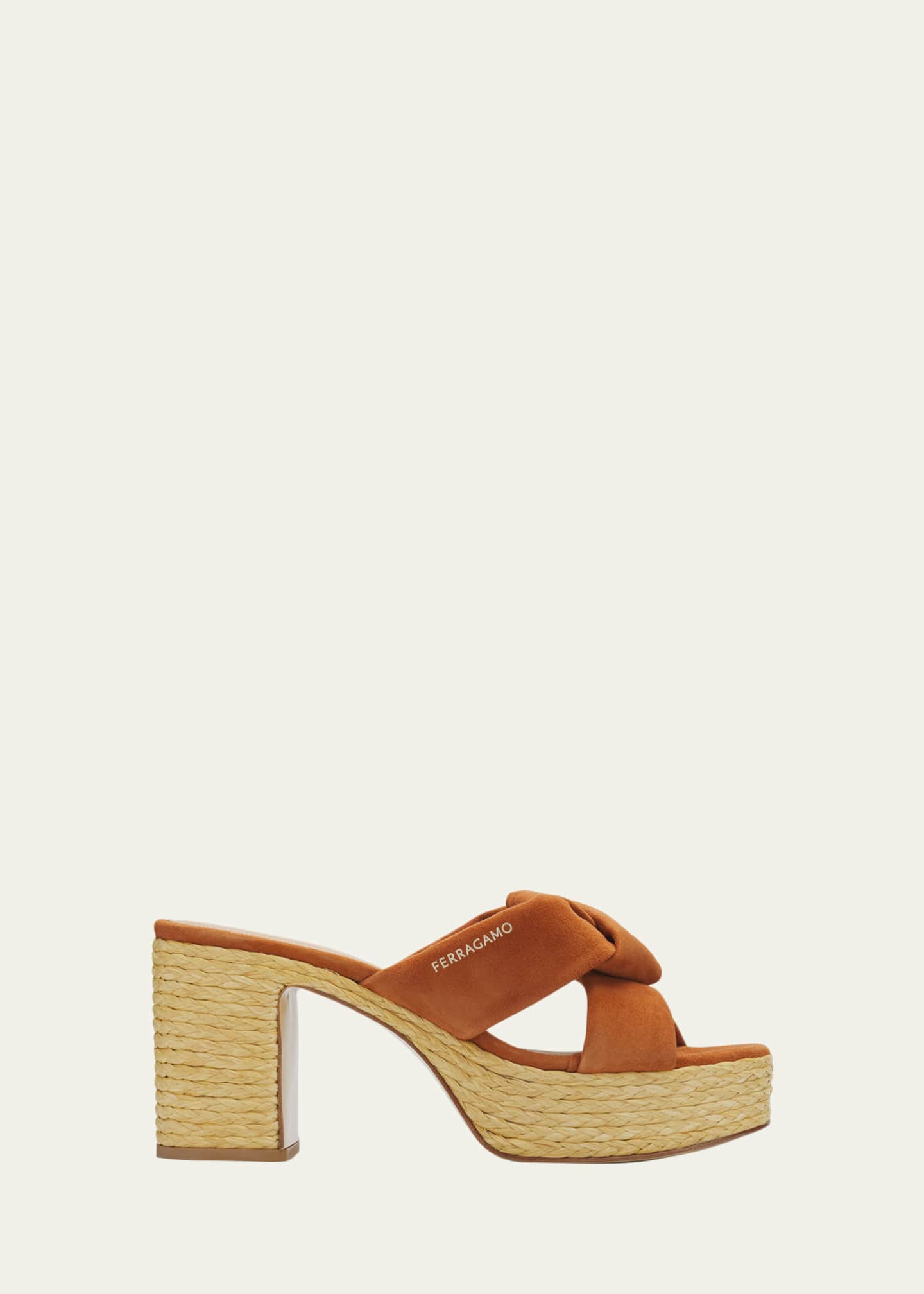 Ferragamo 85mm Douglas Leather Espadrille Platform Sandals - Bergdorf ...
