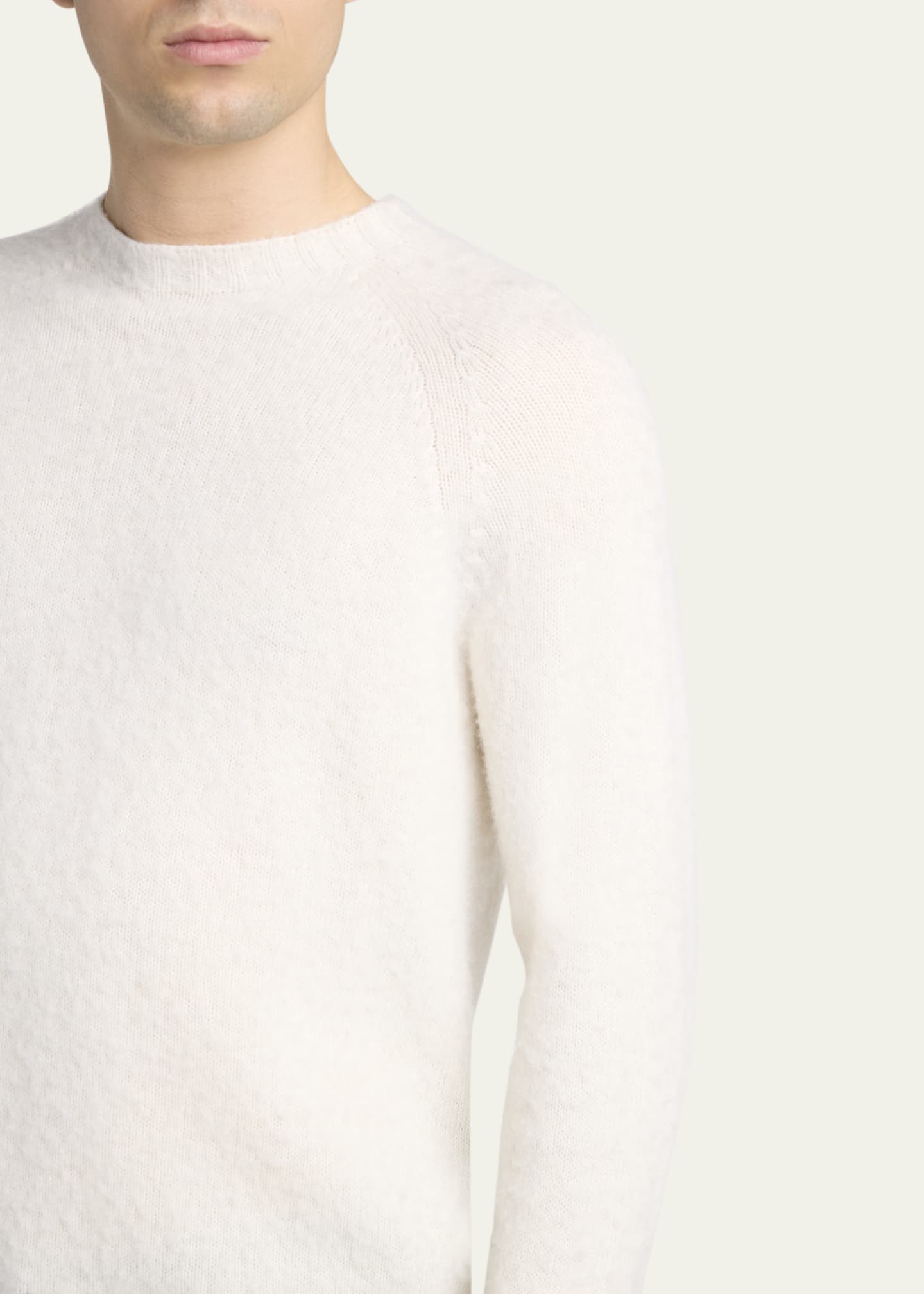 TOM FORD Men's Cashmere Scottish Teasel Crewneck Sweater - Bergdorf Goodman