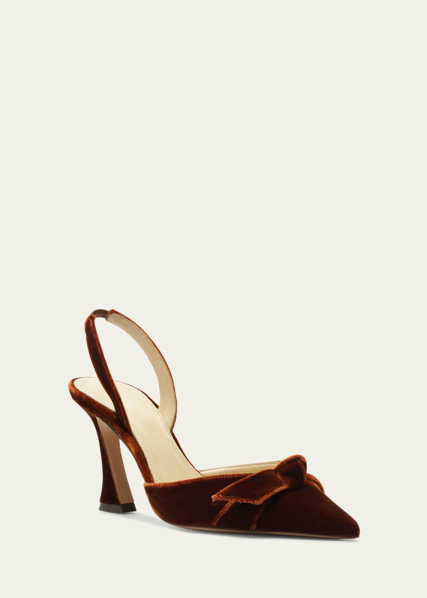 Alexandre Birman 60mm Clarita Bell Velvet Slingback Pumps - Bergdorf ...