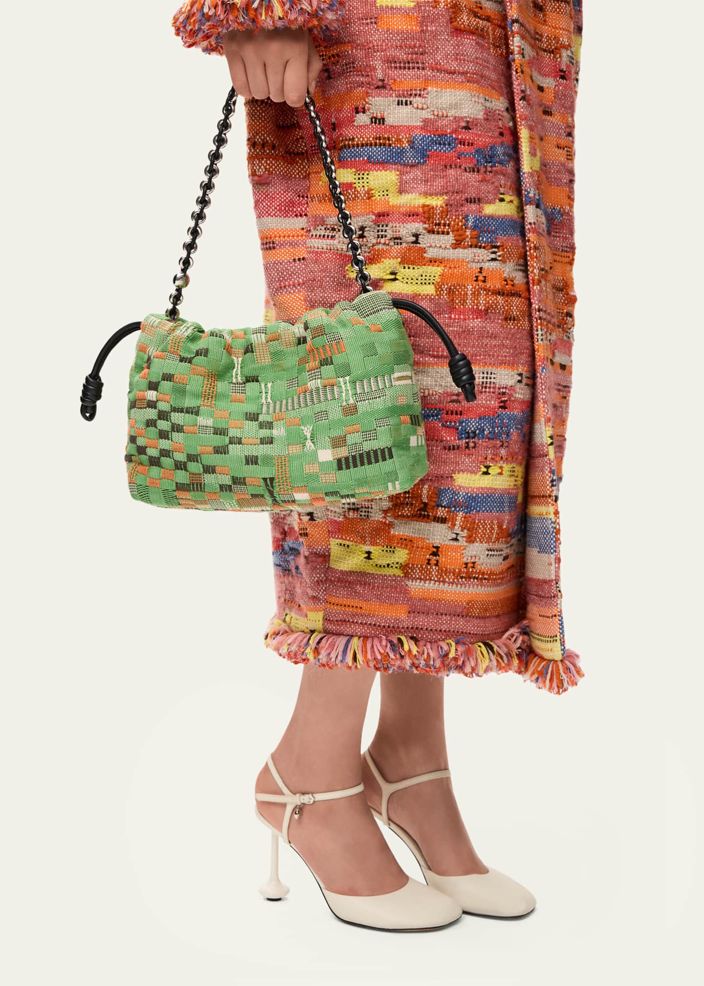 Loewe x Albers Flamenco Medium Tapestry Crossbody Bag in Cotton Jacquard - Bergdorf Goodman