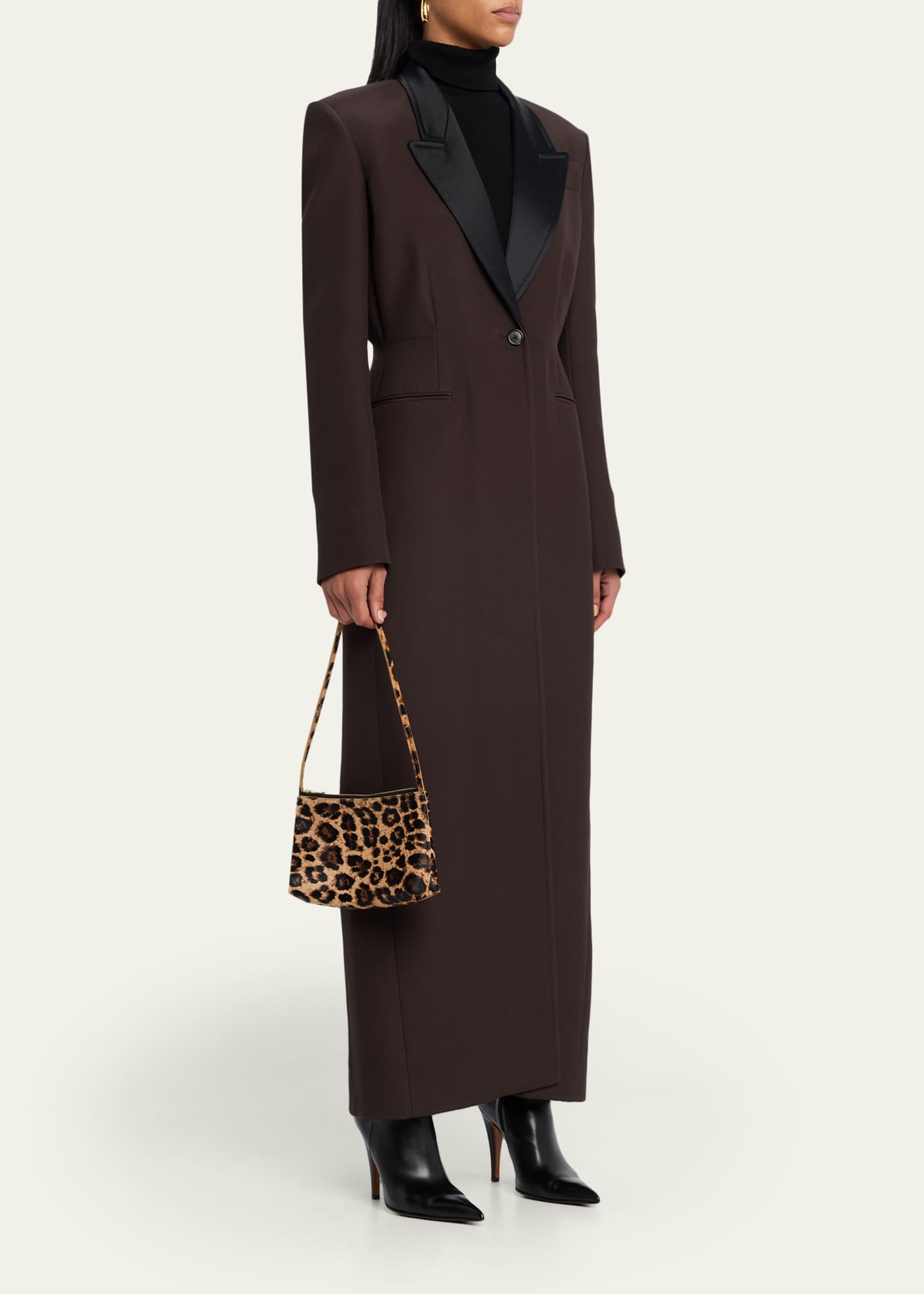 Mansur Gavriel Gaia Animal-Print Calf Hair Shoulder Bag - Bergdorf Goodman