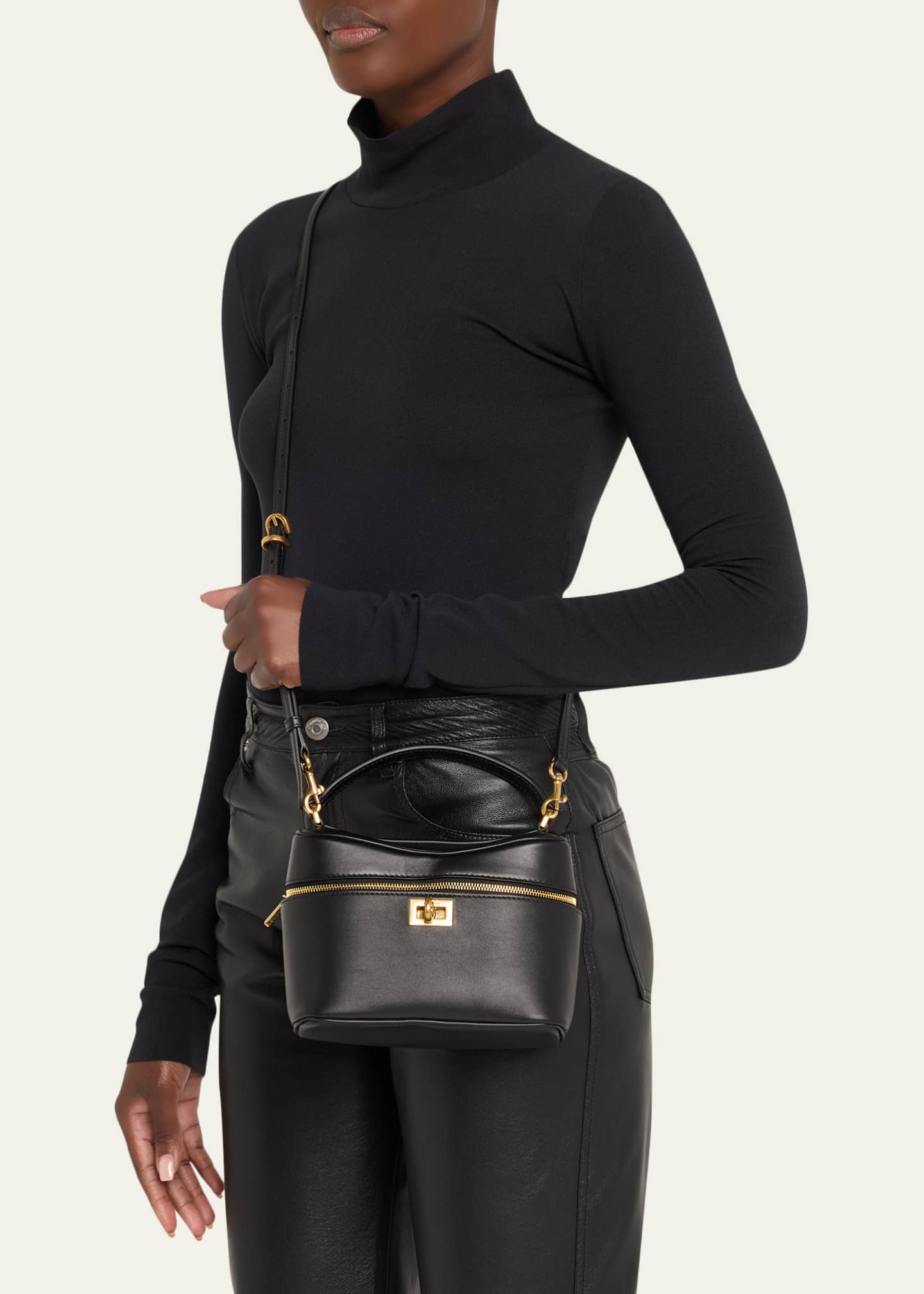 Balenciaga Rodeo Leather Vanity Top-Handle Bag - Bergdorf Goodman
