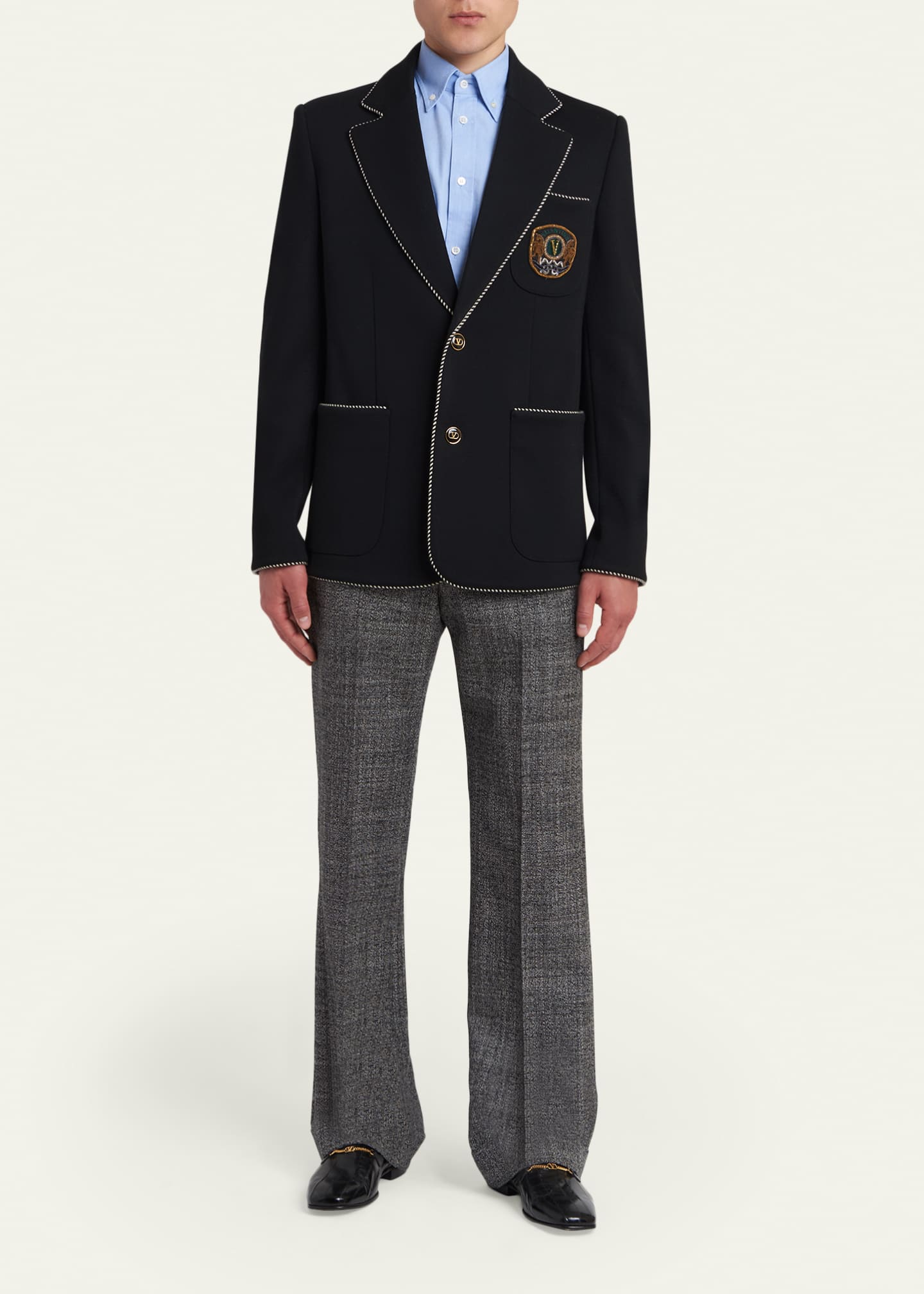 Valentino Garavani Men's Valentino Single Breasted Wool Jacket with ...