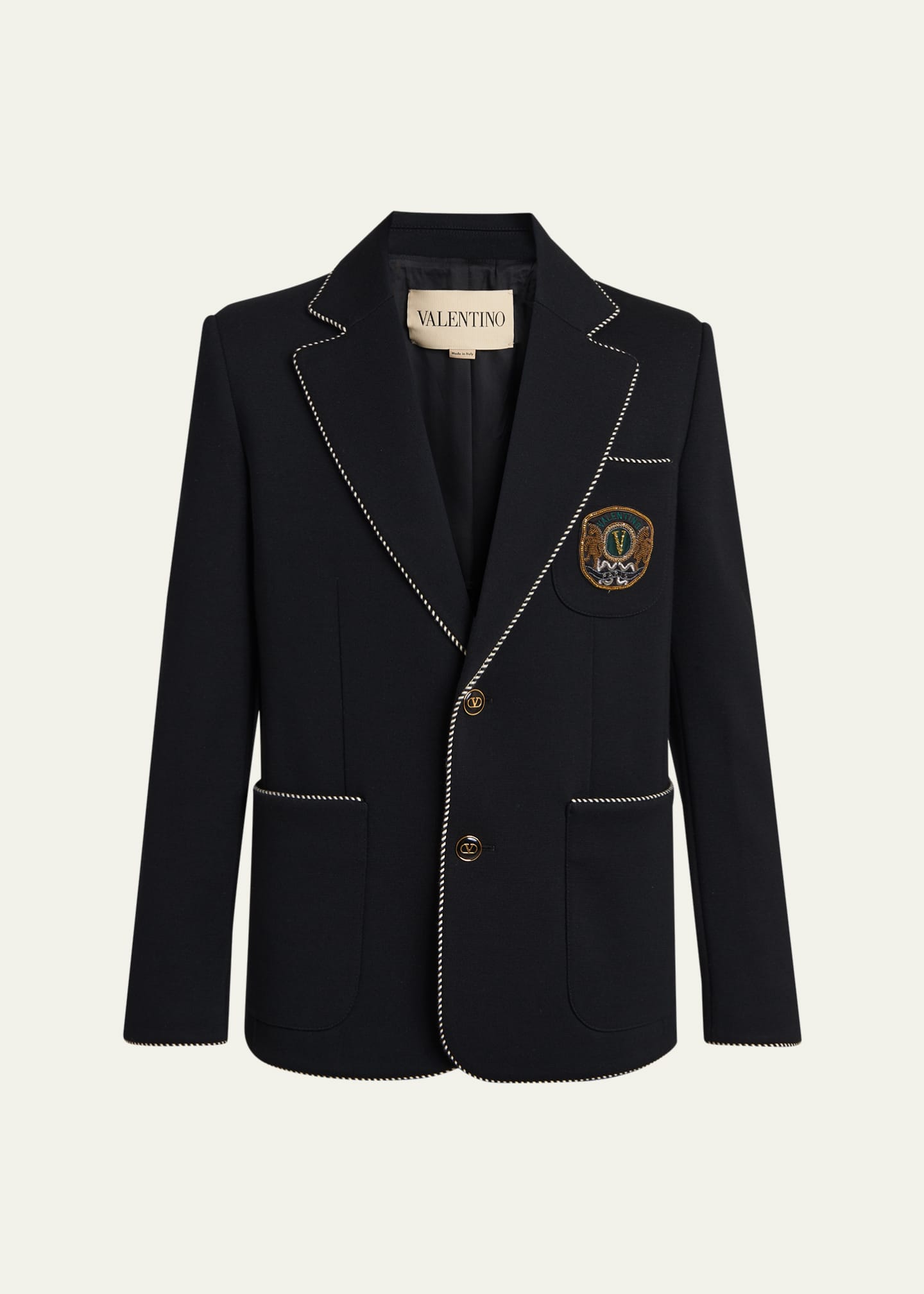 Valentino Garavani Men's Valentino Single Breasted Wool Jacket with ...