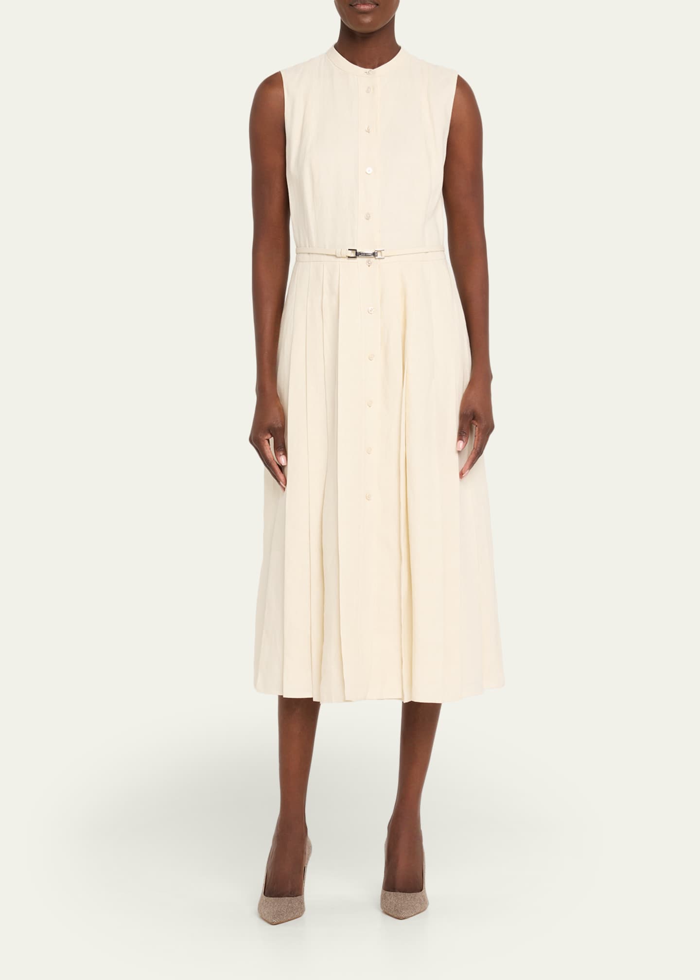 Stuart Weitzman 85mm Stuart Power Twill Pointed-Toe Pumps - Bergdorf ...