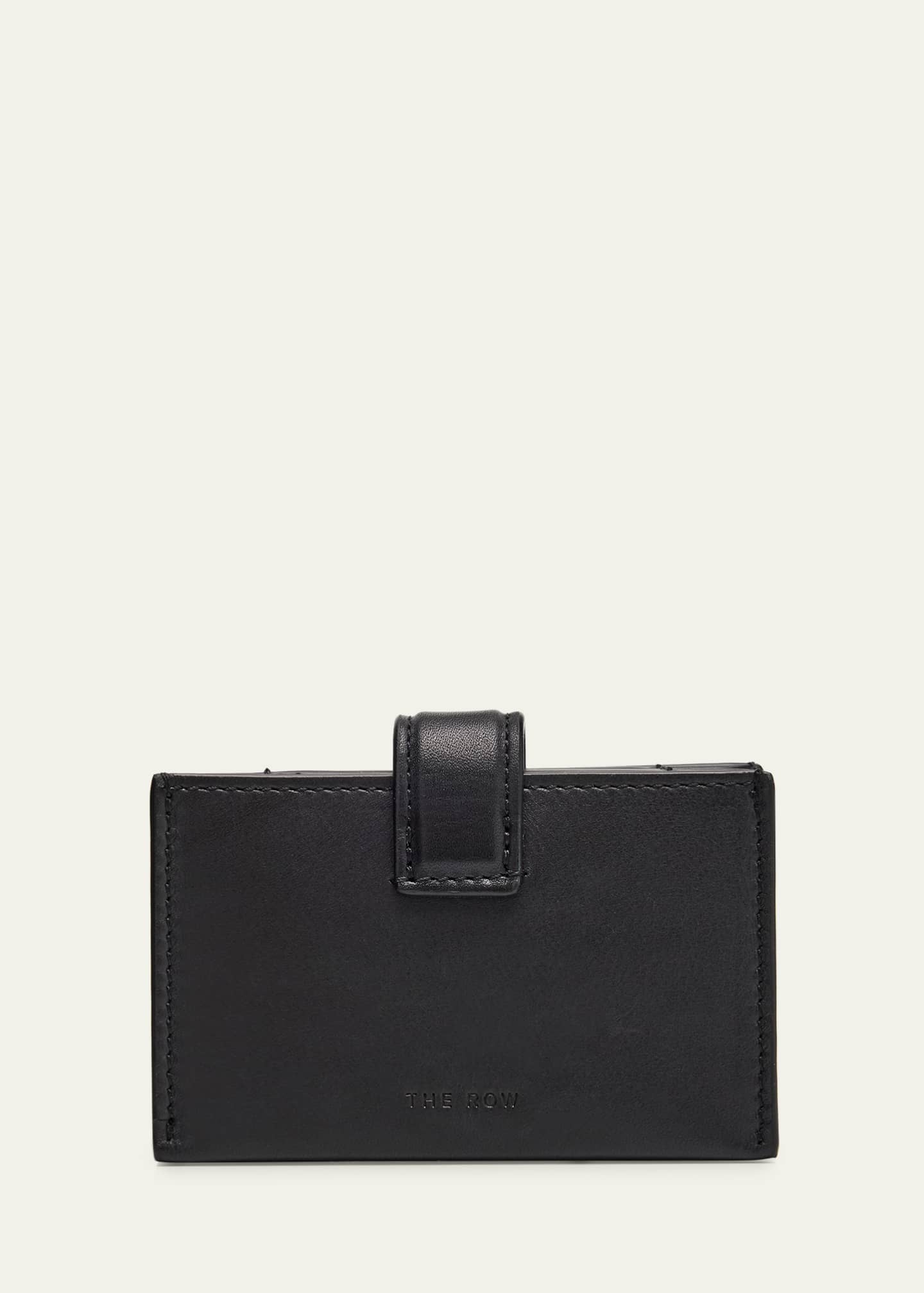 THE ROW Pick Stitch Leather Card Case - Bergdorf Goodman