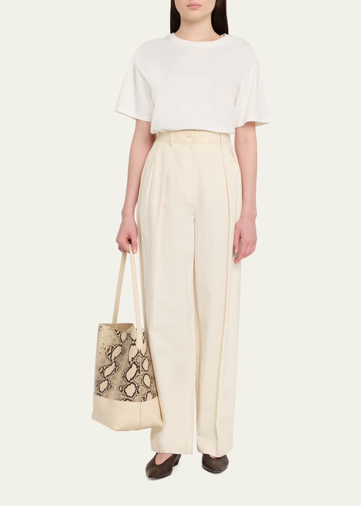 Mansur Gavriel Everyday Cabas Snakeskin-Embossed Tote Bag - Bergdorf ...