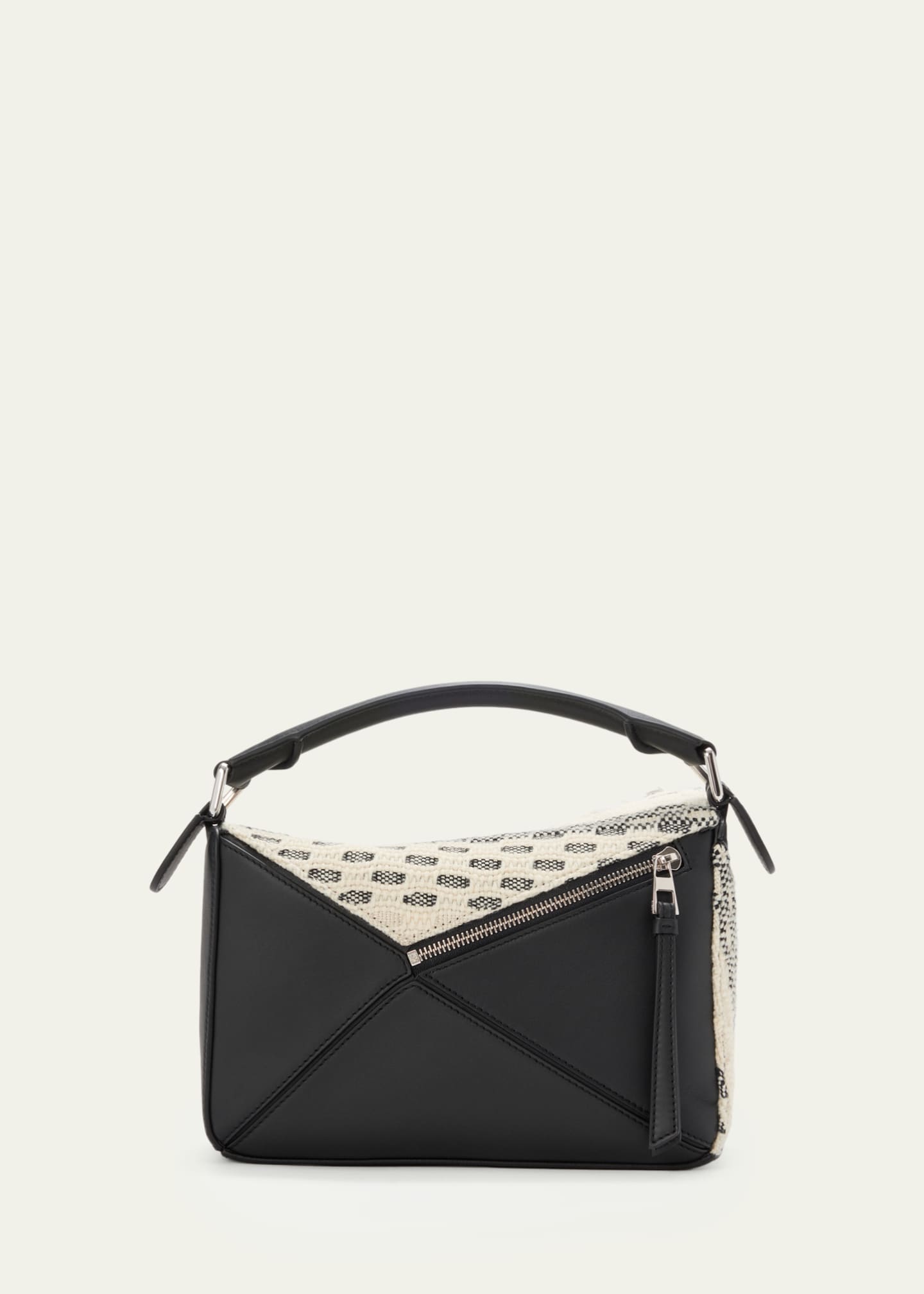 Loewe x Albers Puzzle Small Fringe Shoulder Bag in Woven Textile ...