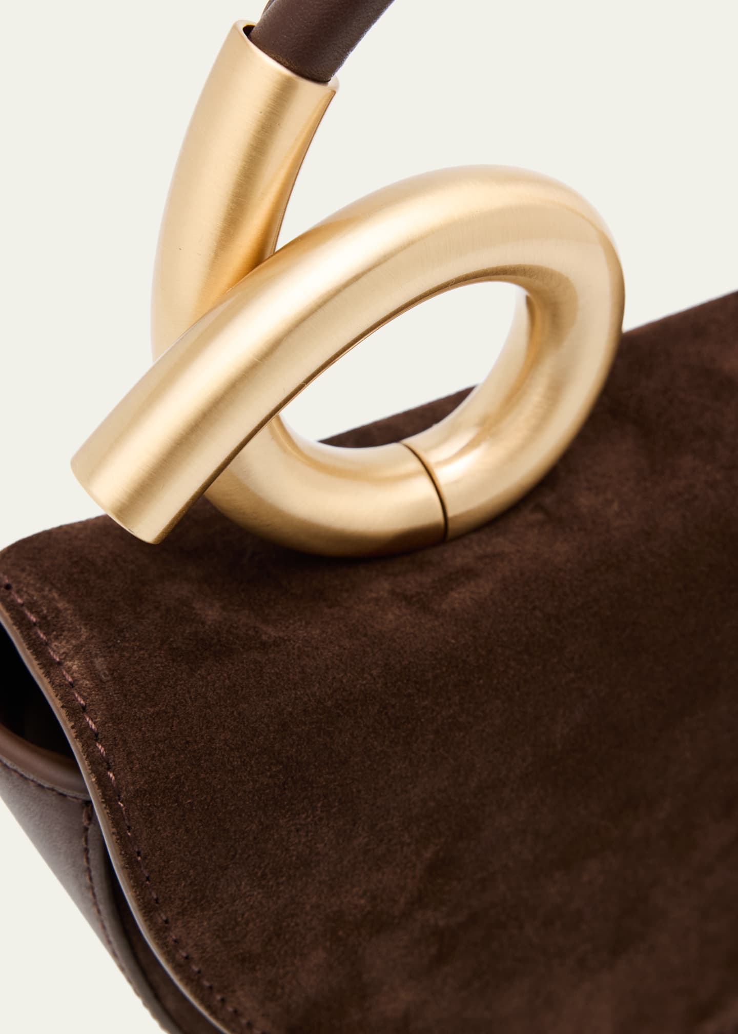 Cult Gaia Azariah Half-Moon Suede Top-Handle Bag - Bergdorf Goodman