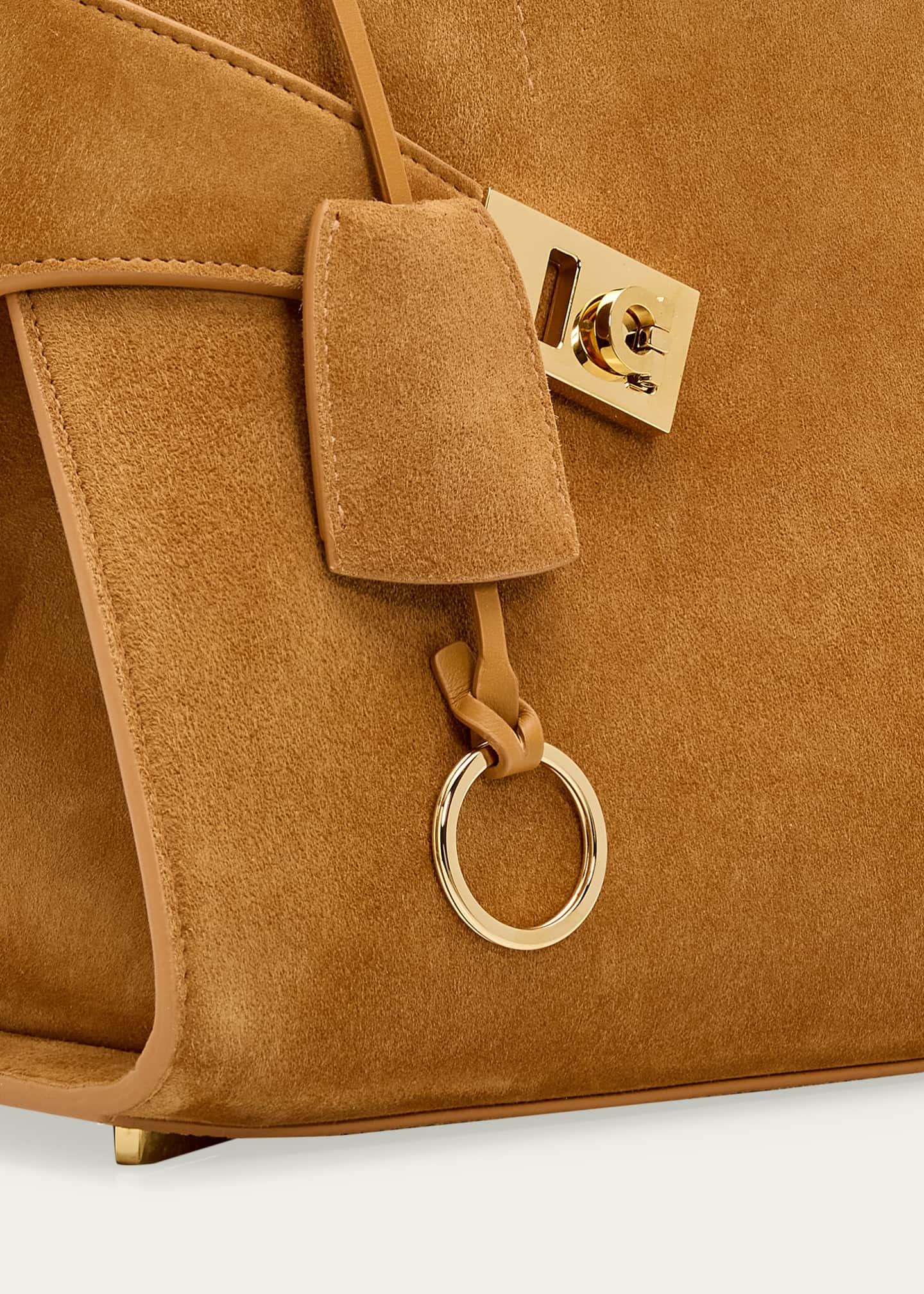 Ferragamo Hug Medium Suede Handbag - Bergdorf Goodman