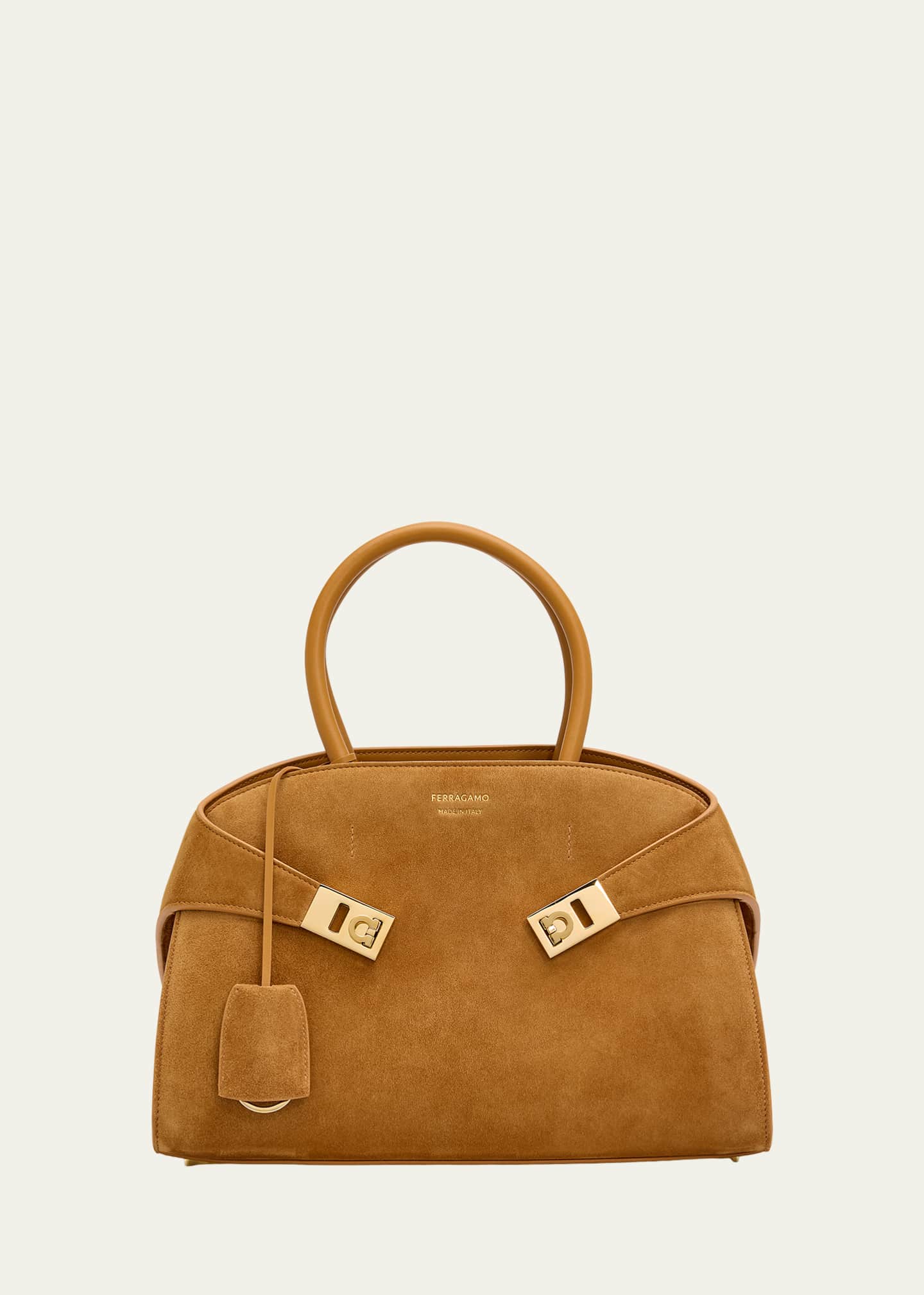 Ferragamo Hug Medium Suede Handbag - Bergdorf Goodman